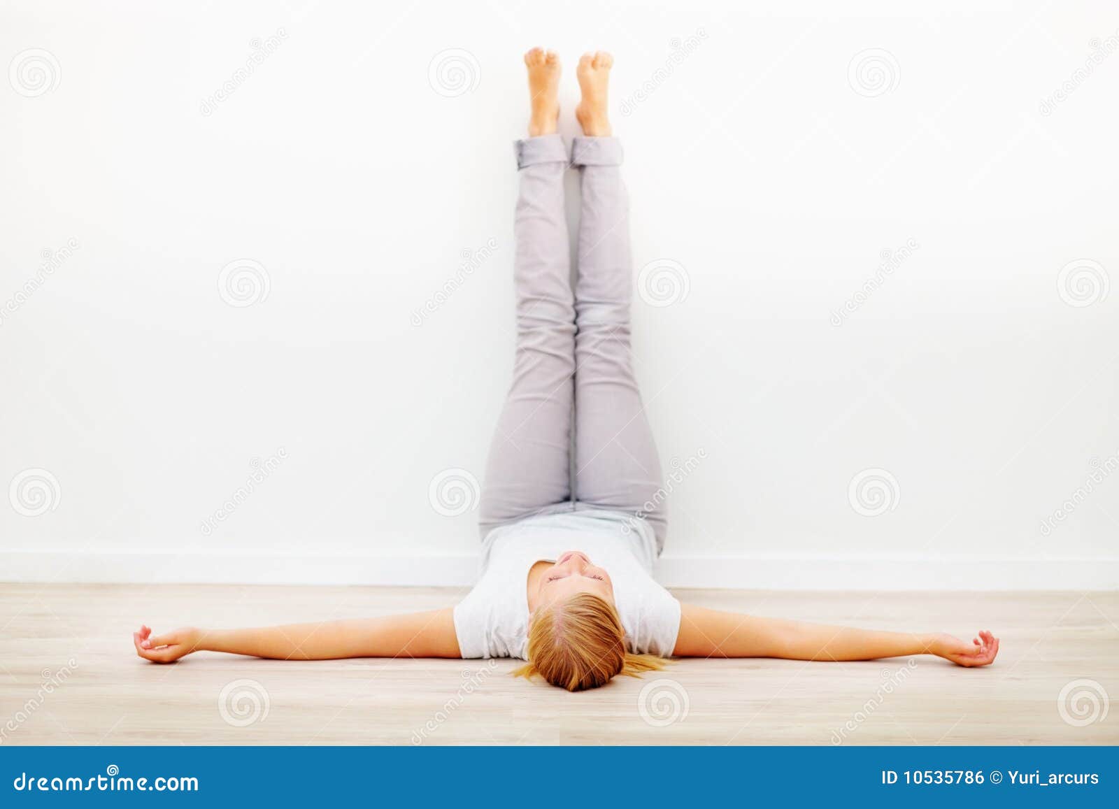 Fit Young Woman Exercising To Keep in Shape Stock Photo - Image of copy ...