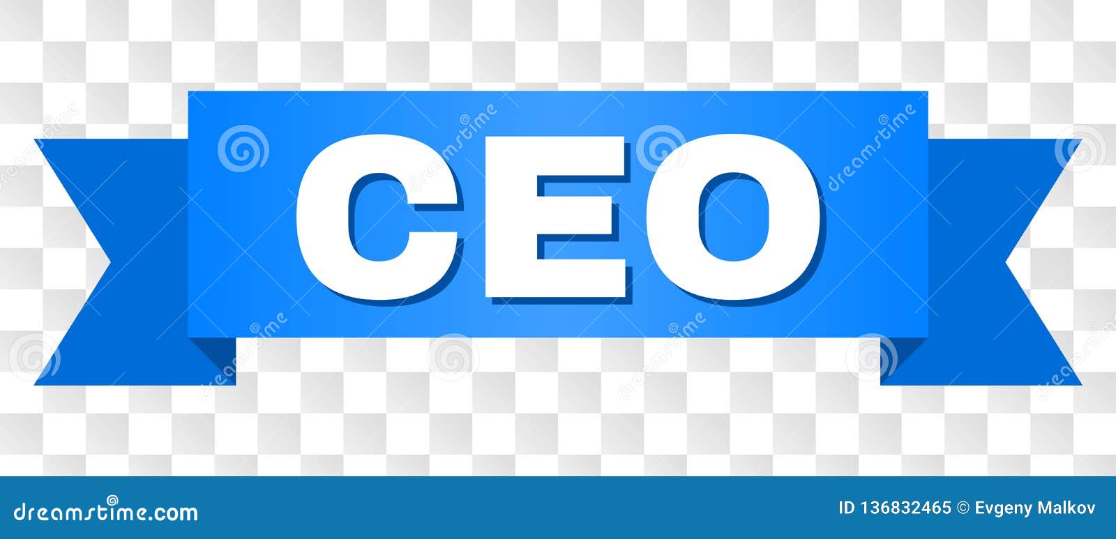 Fita azul com CEO Caption ilustração do vetor. Ilustração de executivo ...