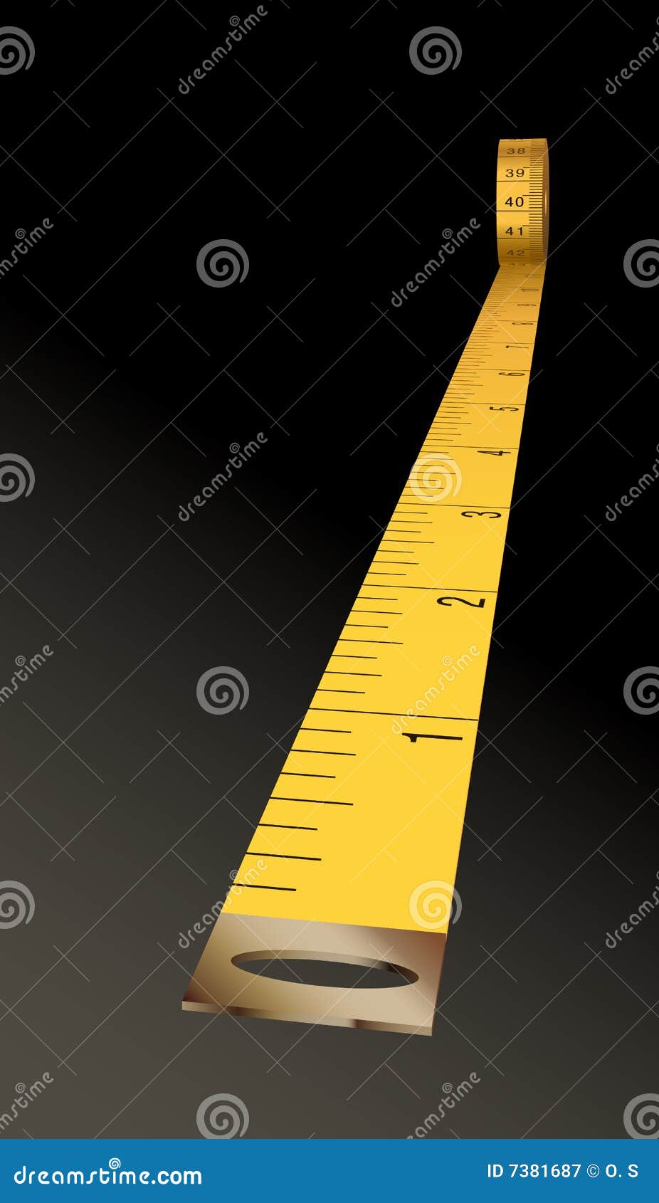 Fita da medida - polegadas ilustração do vetor. Ilustração de objeto ...