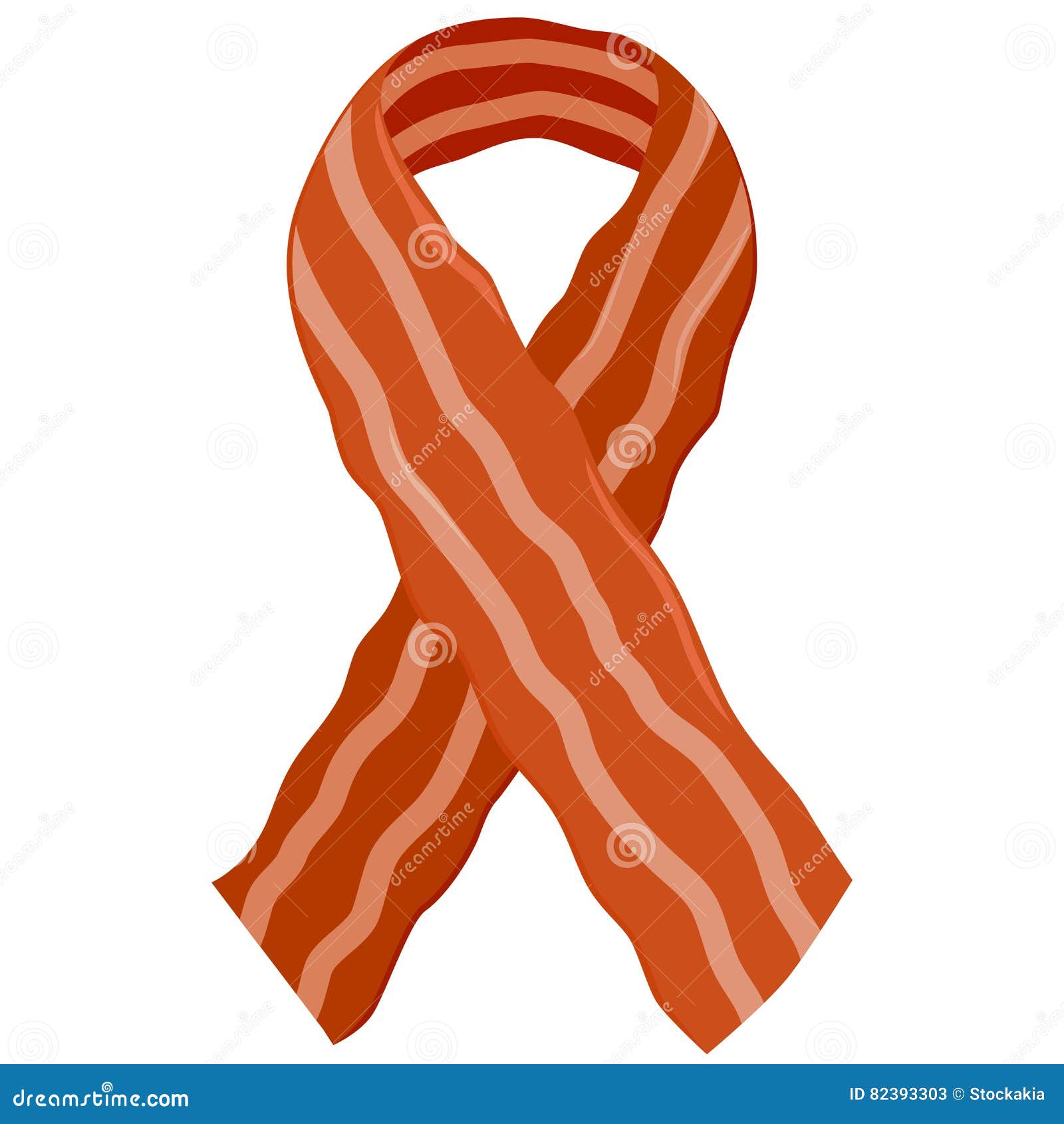 Fita do bacon ilustração do vetor. Ilustração de porco - 82393303