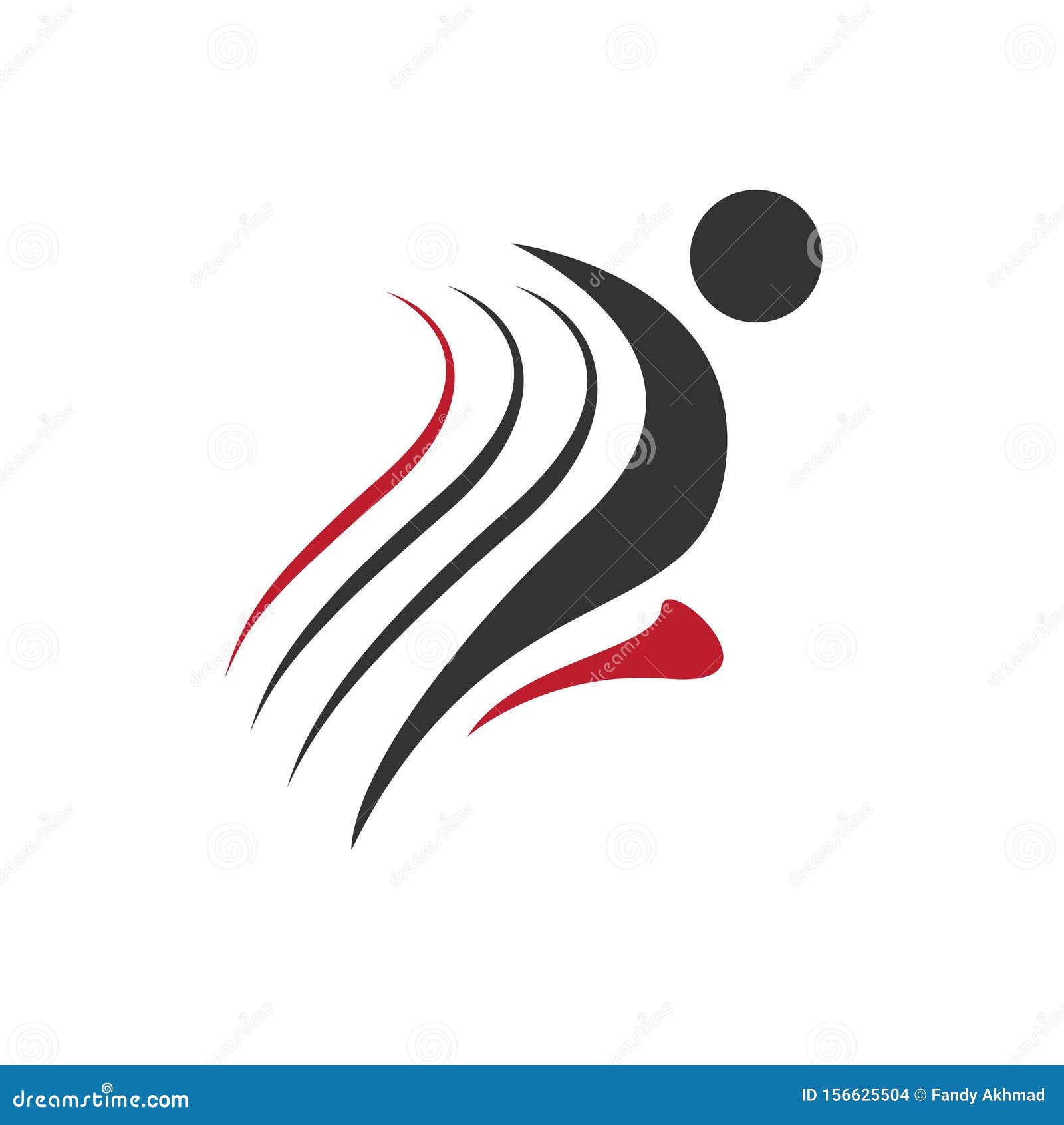 Fitness Abstract Running People Logo Design Vector Elements Stock ...