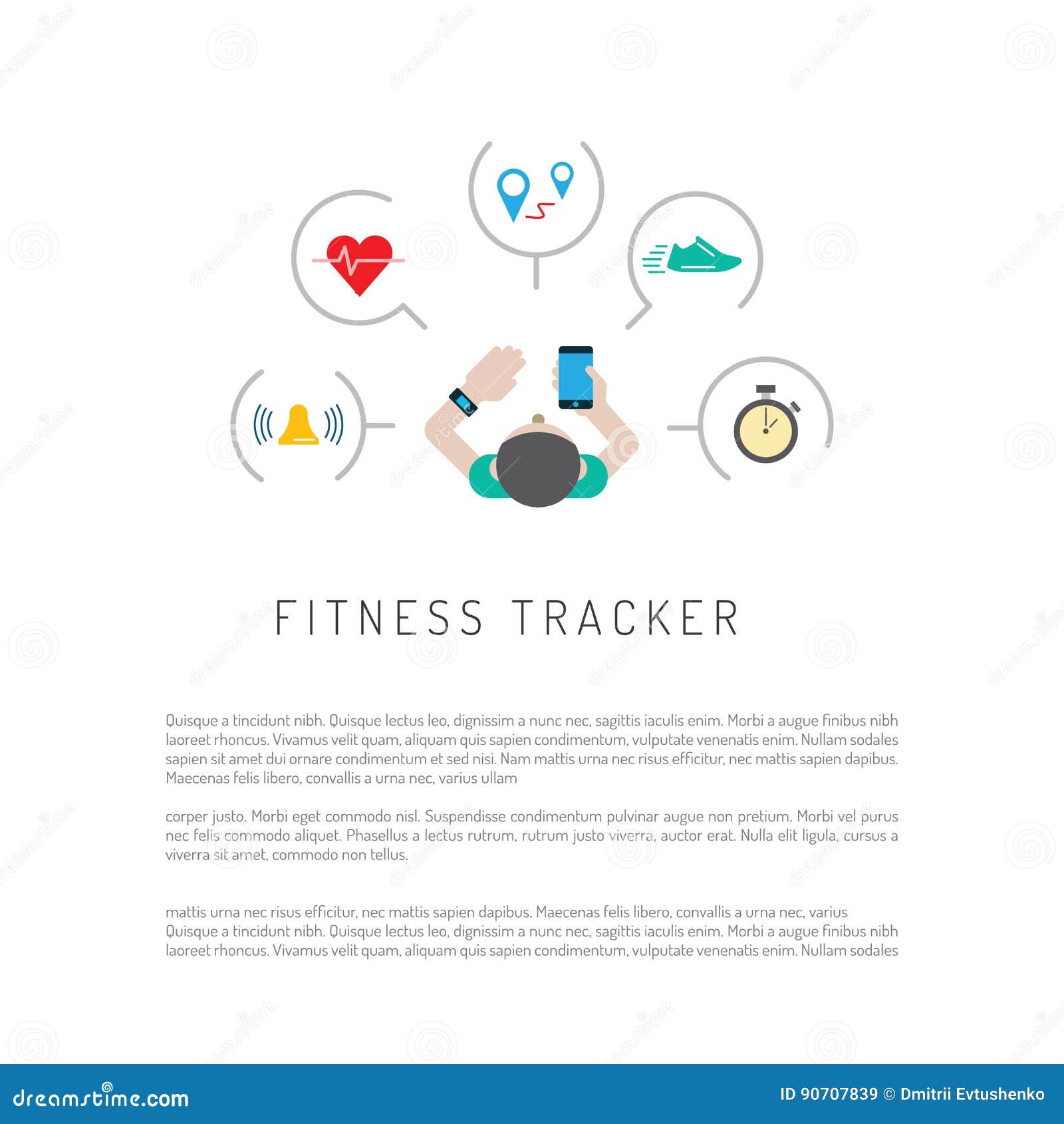 Fitness activity tracker stock vector. Illustration of monitoring ...