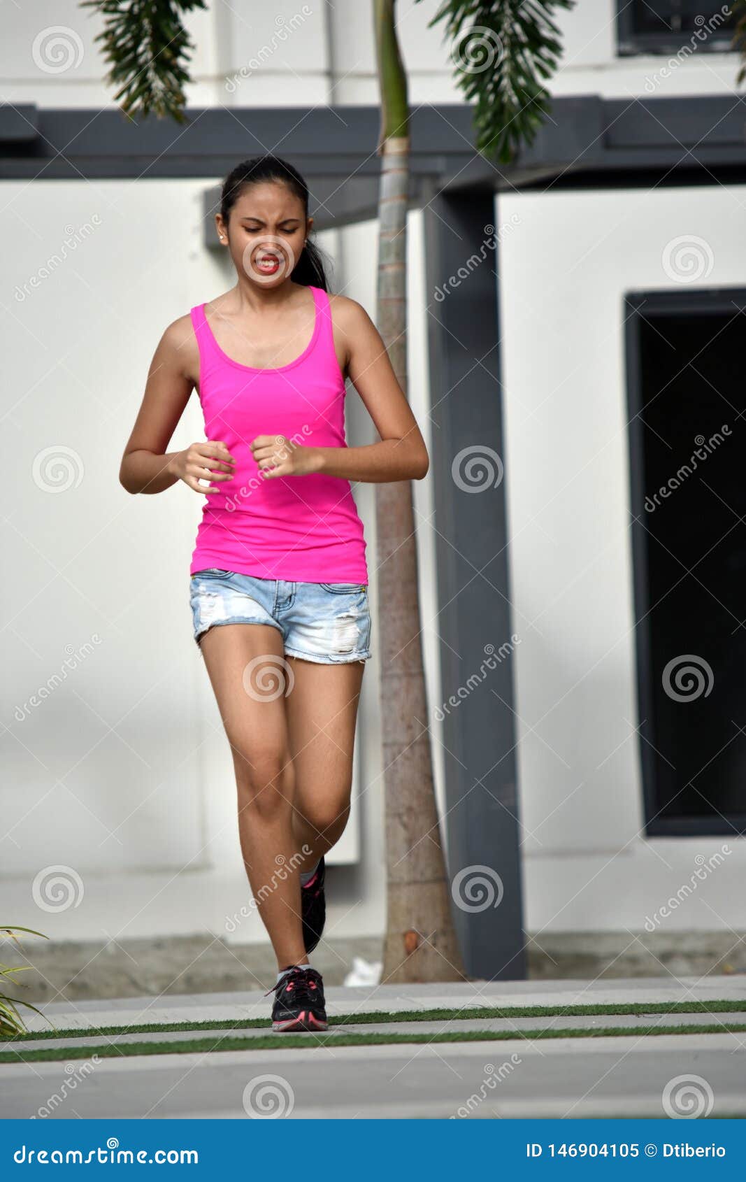 Fitness Athletic Girl Running Stock Image - Image of professional ...