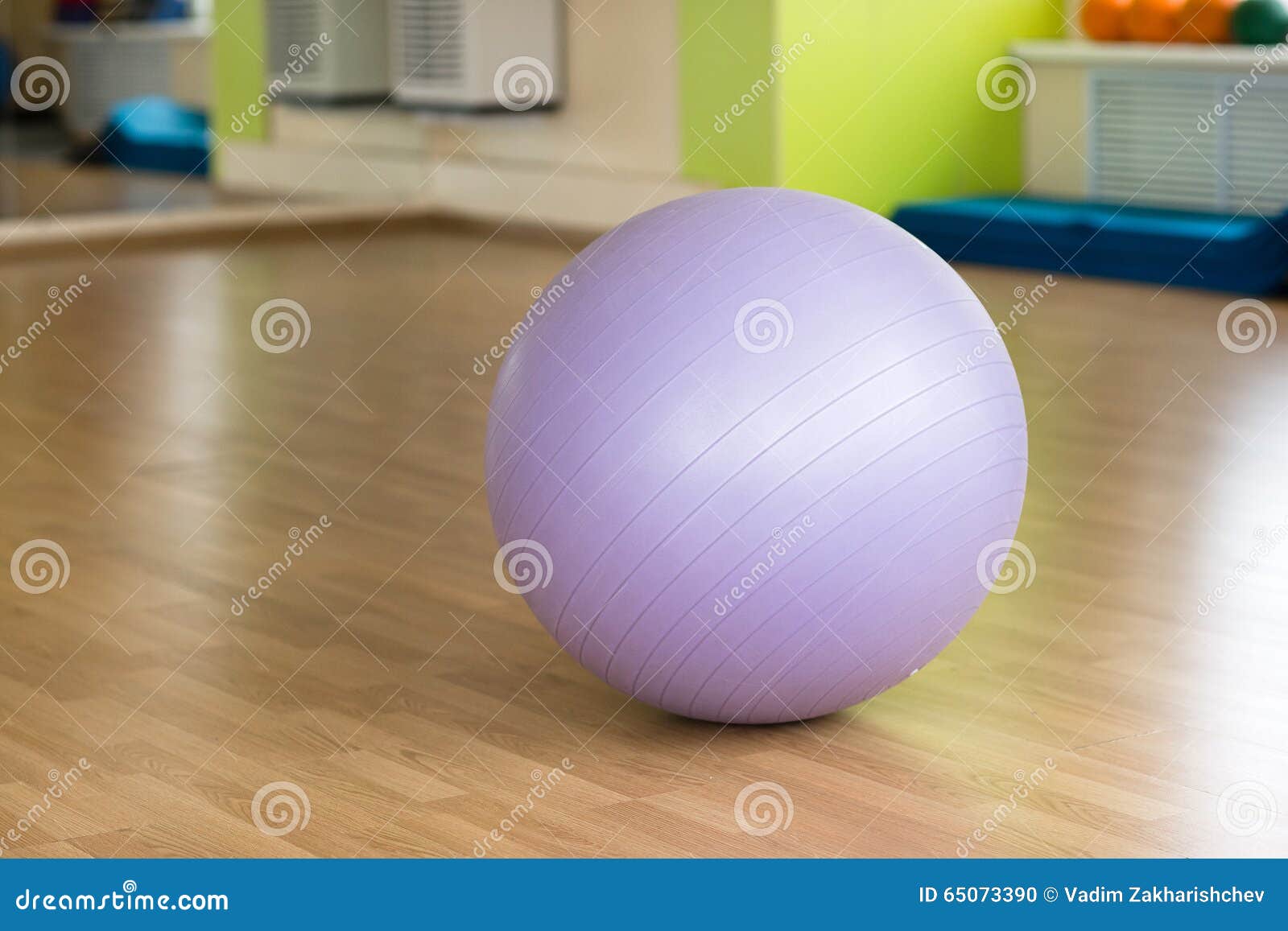 Fitness ball in the gym stock photo. Image of healthy - 65073390