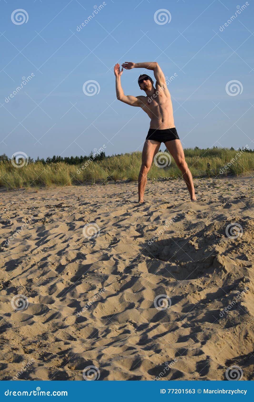 Fitness on the beach stock image. Image of fitness, model - 77201563