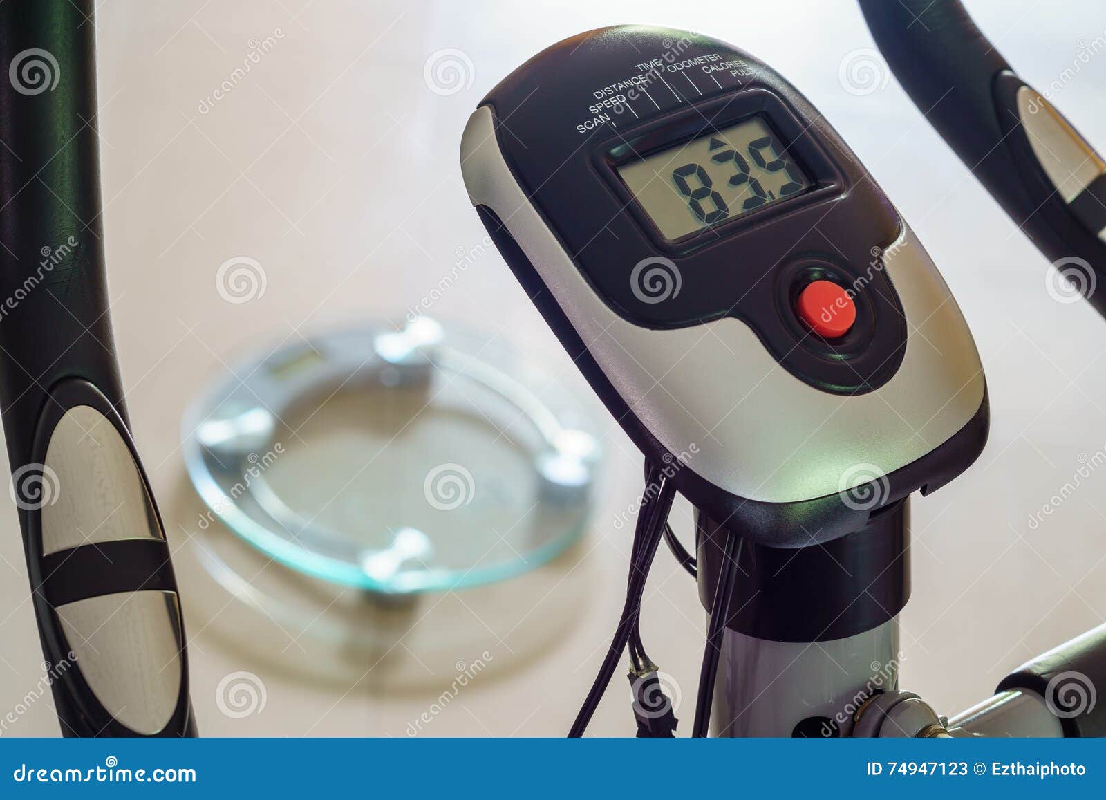 Fitness Bicycle Focused on it S Metering Control Panel Stock Image ...