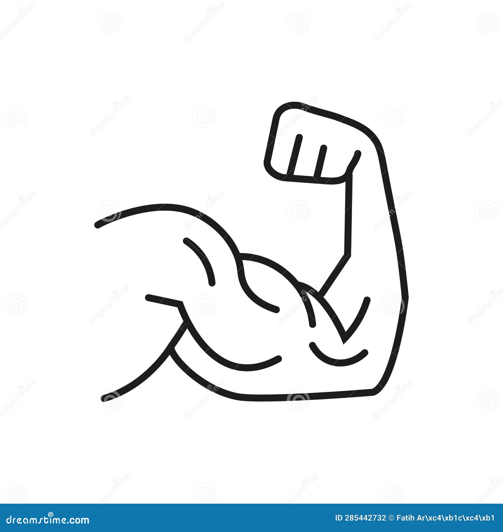 Bodybuilder Biceps. Strong Hand, Symbol. Ink Drawing. Royalty-Free ...