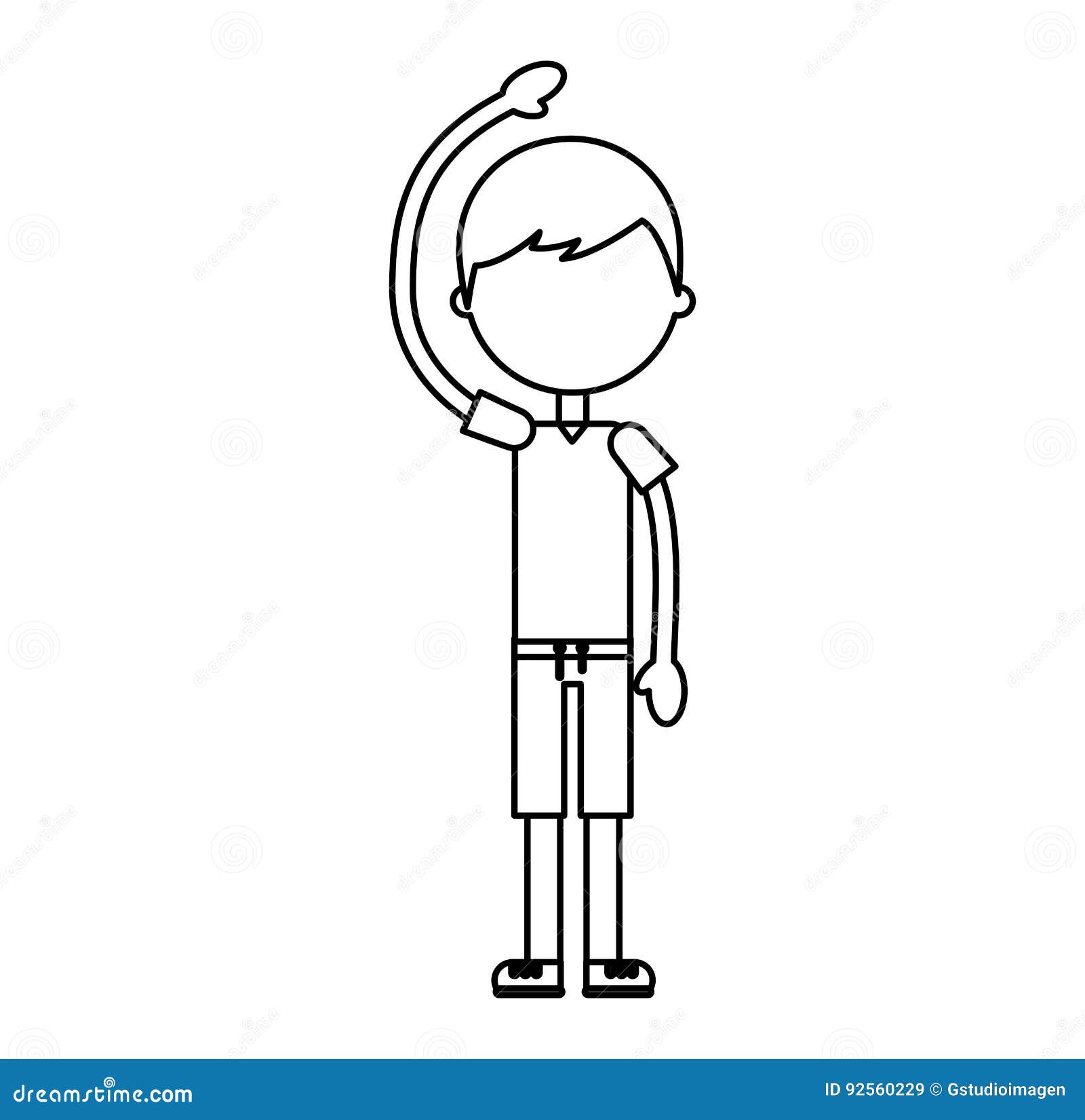 Fitness boy exercising stock vector. Illustration of sport - 92560229