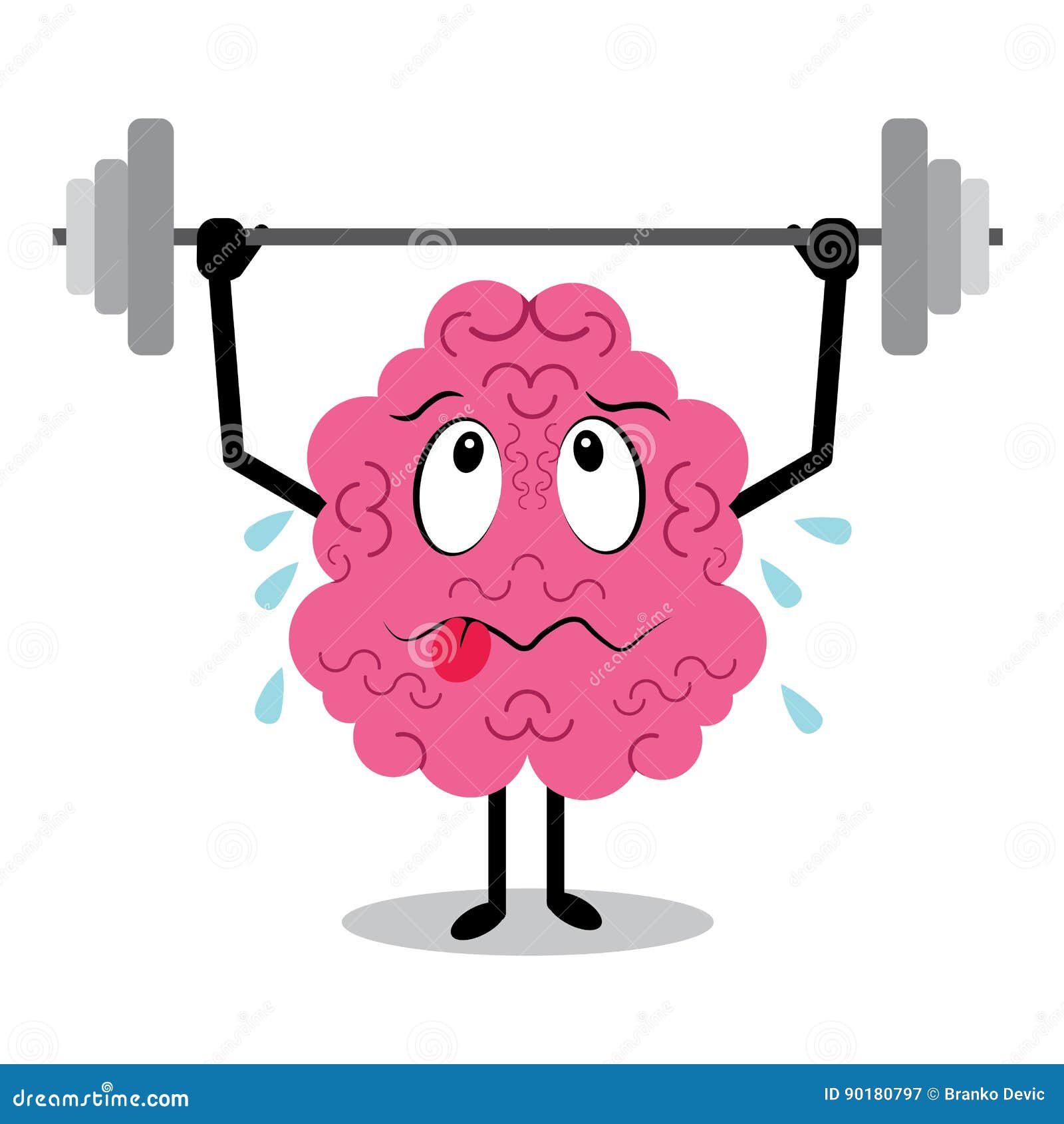 Fitness brain stock vector. Illustration of intellect - 90180797