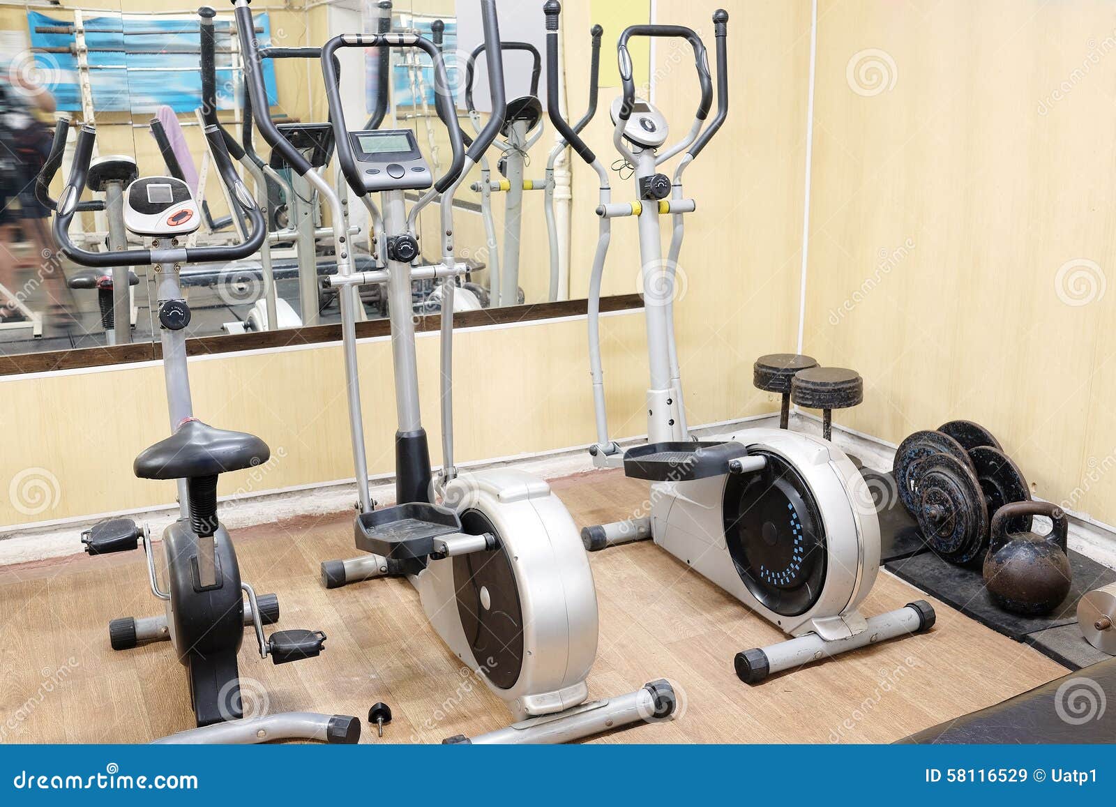 Fitness bycicles stock image. Image of machine, bycicles - 58116529