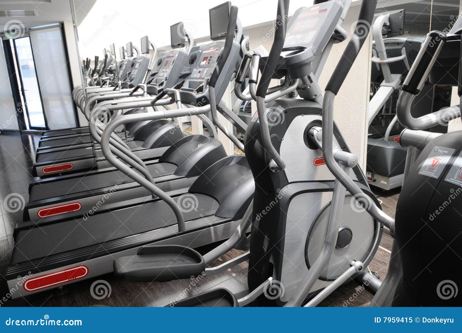 The fitness center. stock image. Image of center, indoor - 7959415