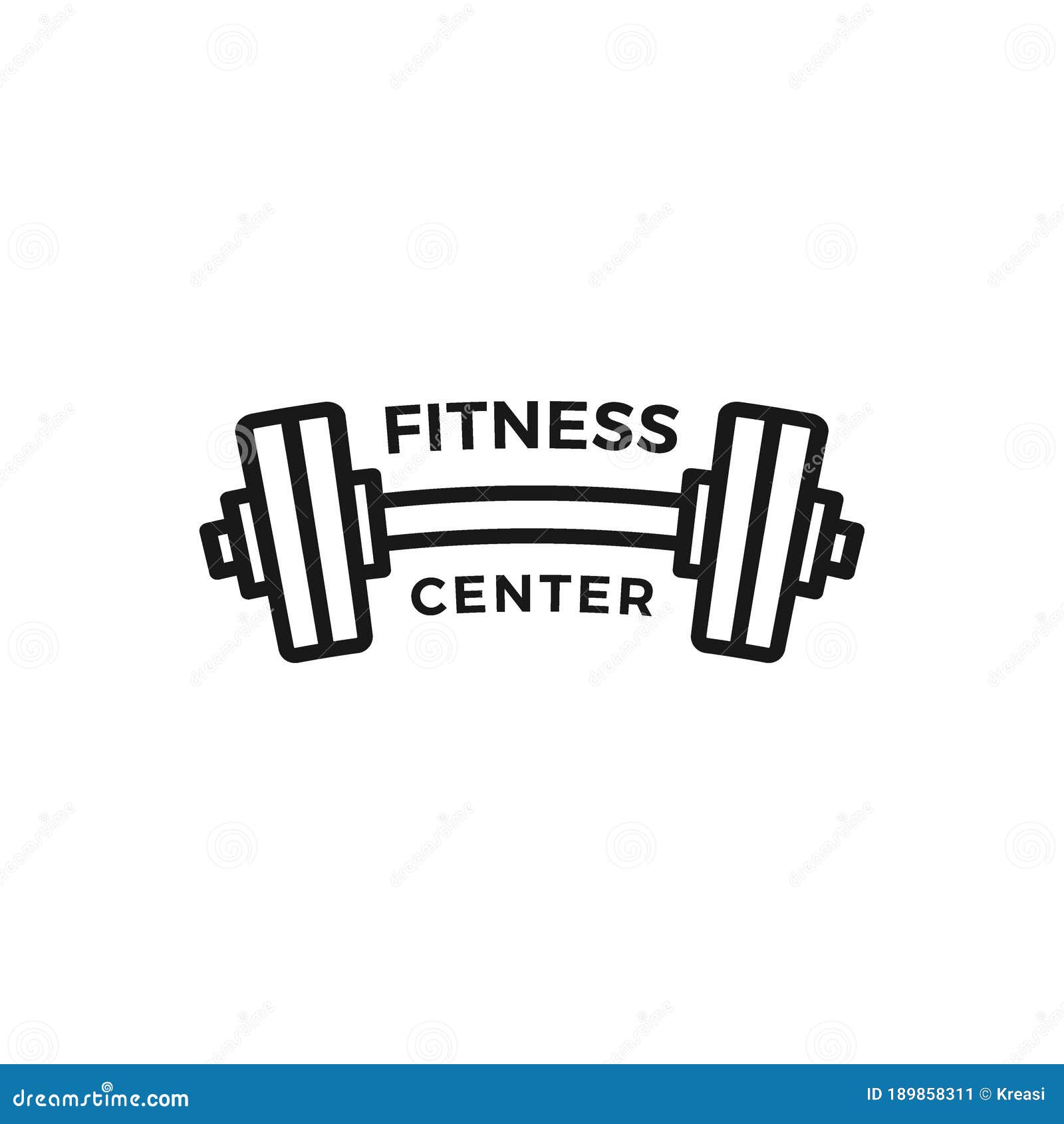 Fitness Center Icon Logo Vector Stock Vector - Illustration of logo ...