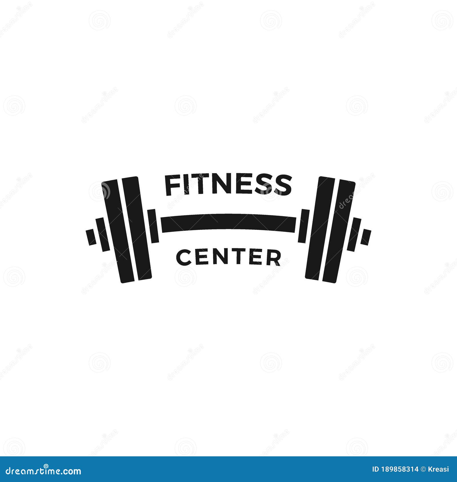 Fitness Center Icon Logo Vector Stock Vector - Illustration of label ...
