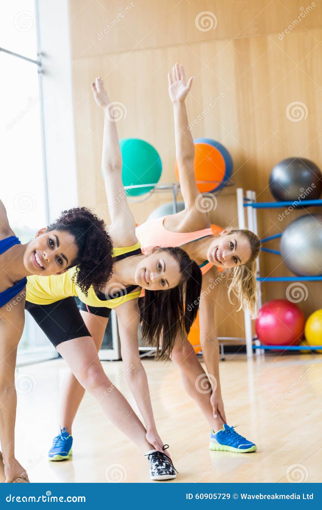 Fitness Class Exercising in the Studio Stock Image - Image of active ...