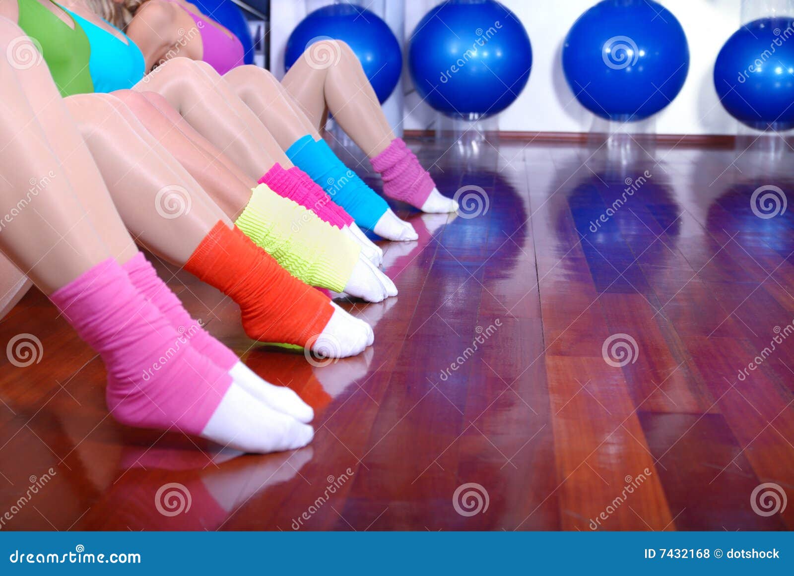 Fitness Exercise and Colorful Socks Stock Photo - Image of attractive ...
