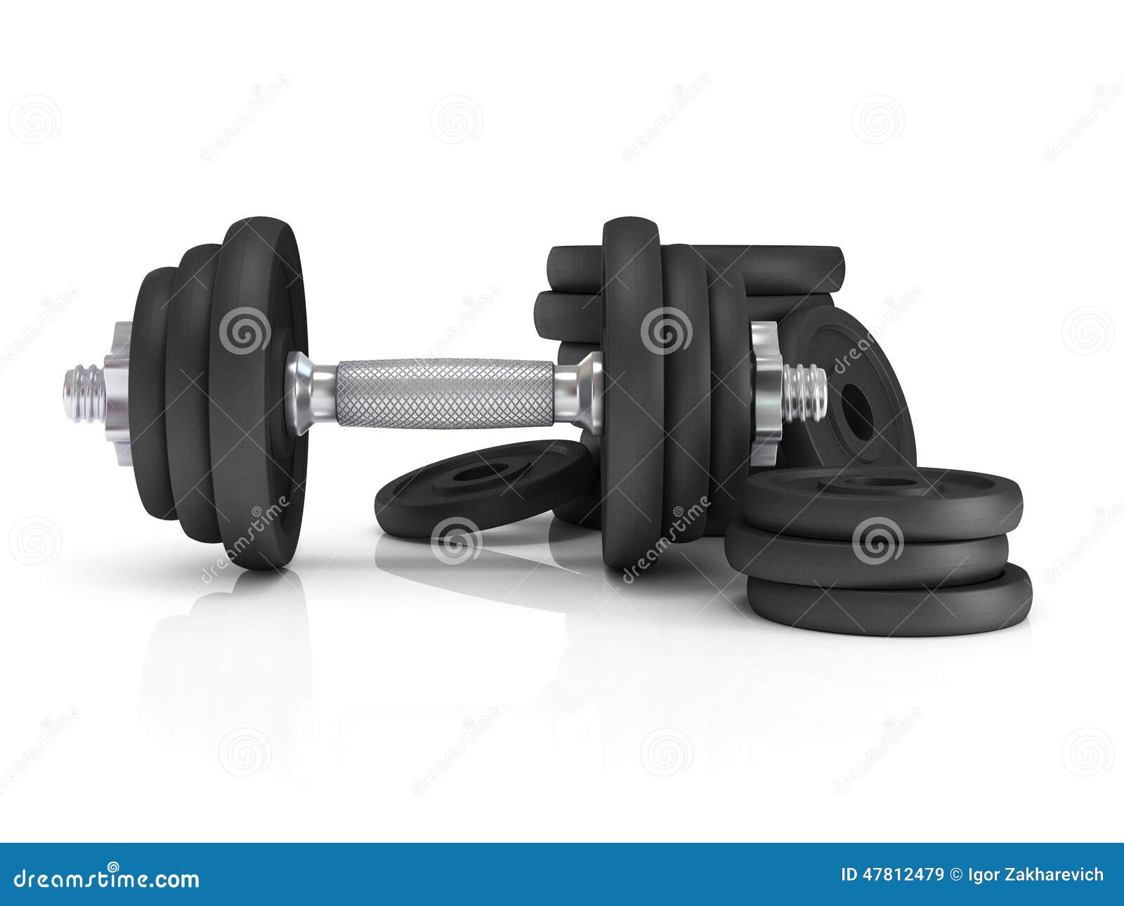 Fitness Exercise Equipment Dumbbell Weights Stock Illustration ...