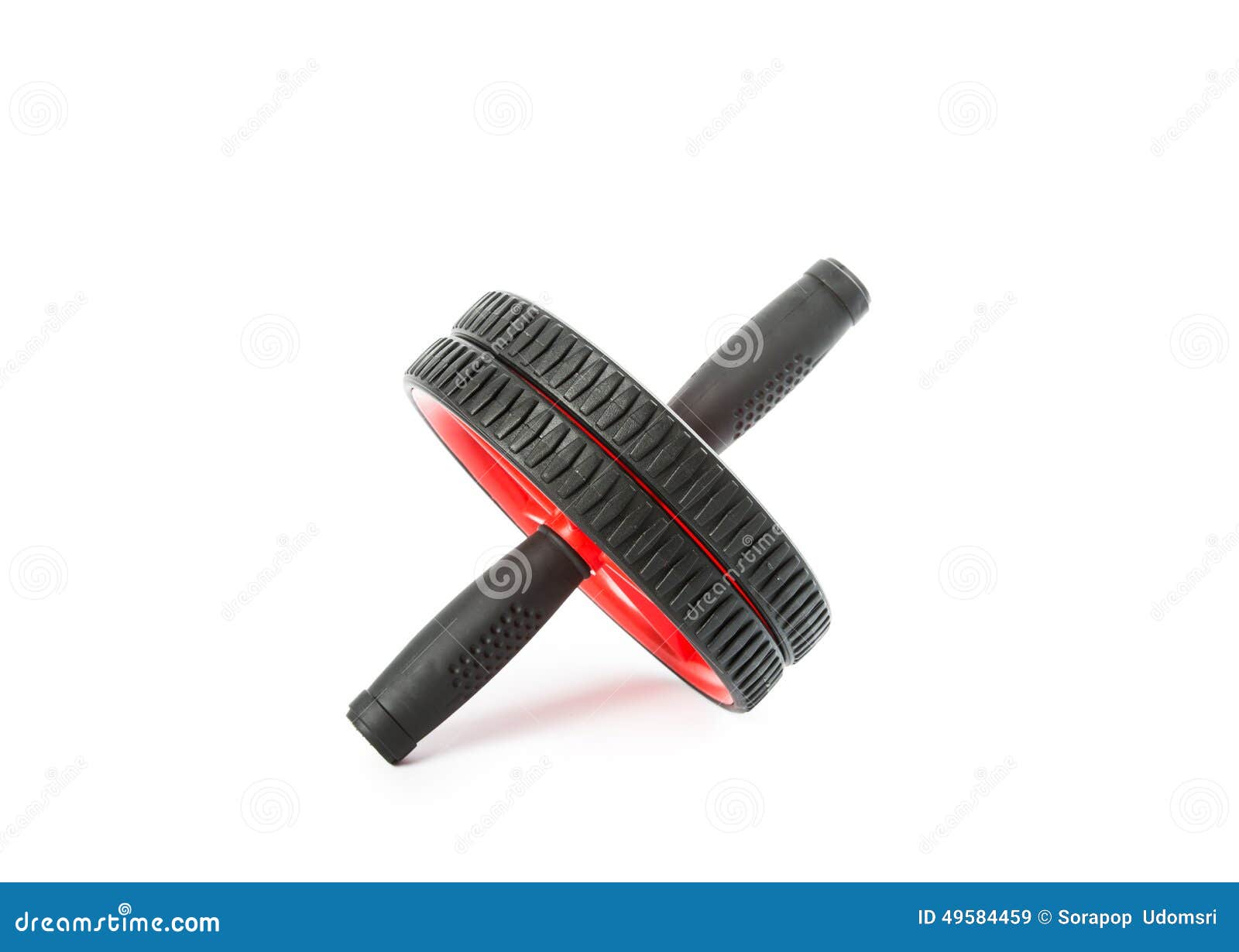 Fitness Exercise Red Roller Isolated Stock Image - Image of strength ...
