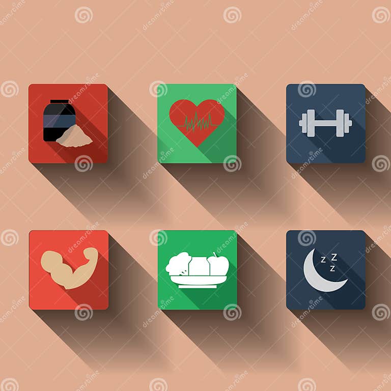 Fitness flat icon stock vector. Illustration of bodybuilding - 56093150