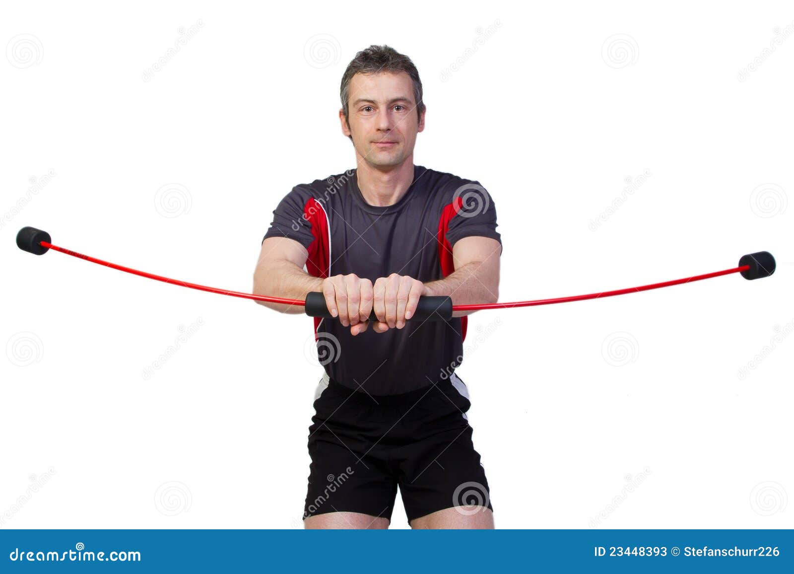 Fitness with a flexibar stock image. Image of gymnastics - 23448393