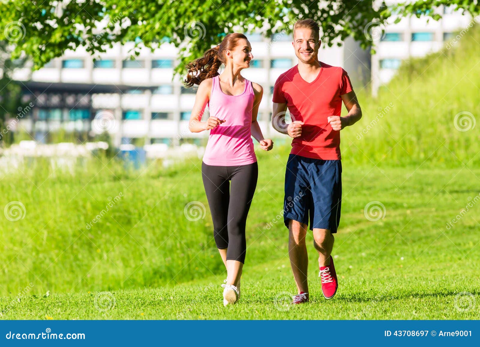 Fitness Friends Running Together Stock Image - Image of recreation ...