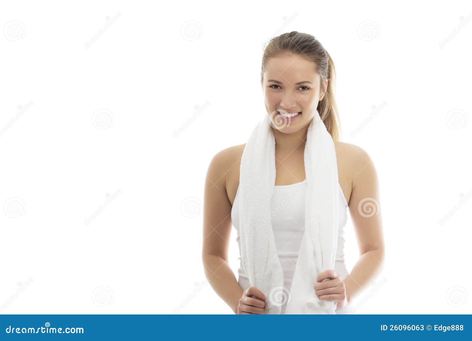 Fitness Girl On White Background Stock Image - Image of fresh, face ...