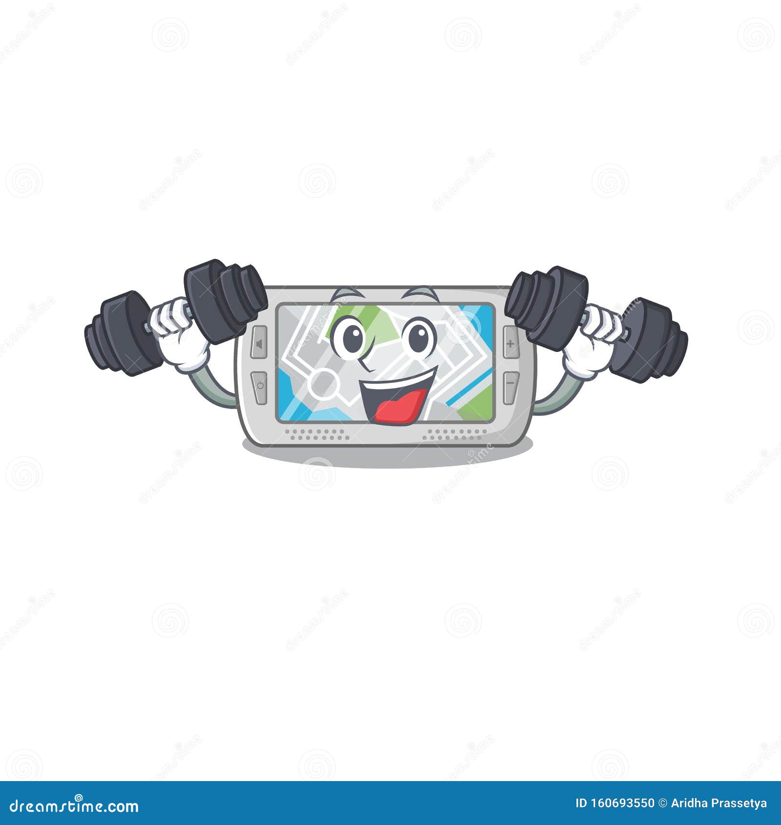 Fitness Global Positioning System in the Cartoon Stock Vector ...