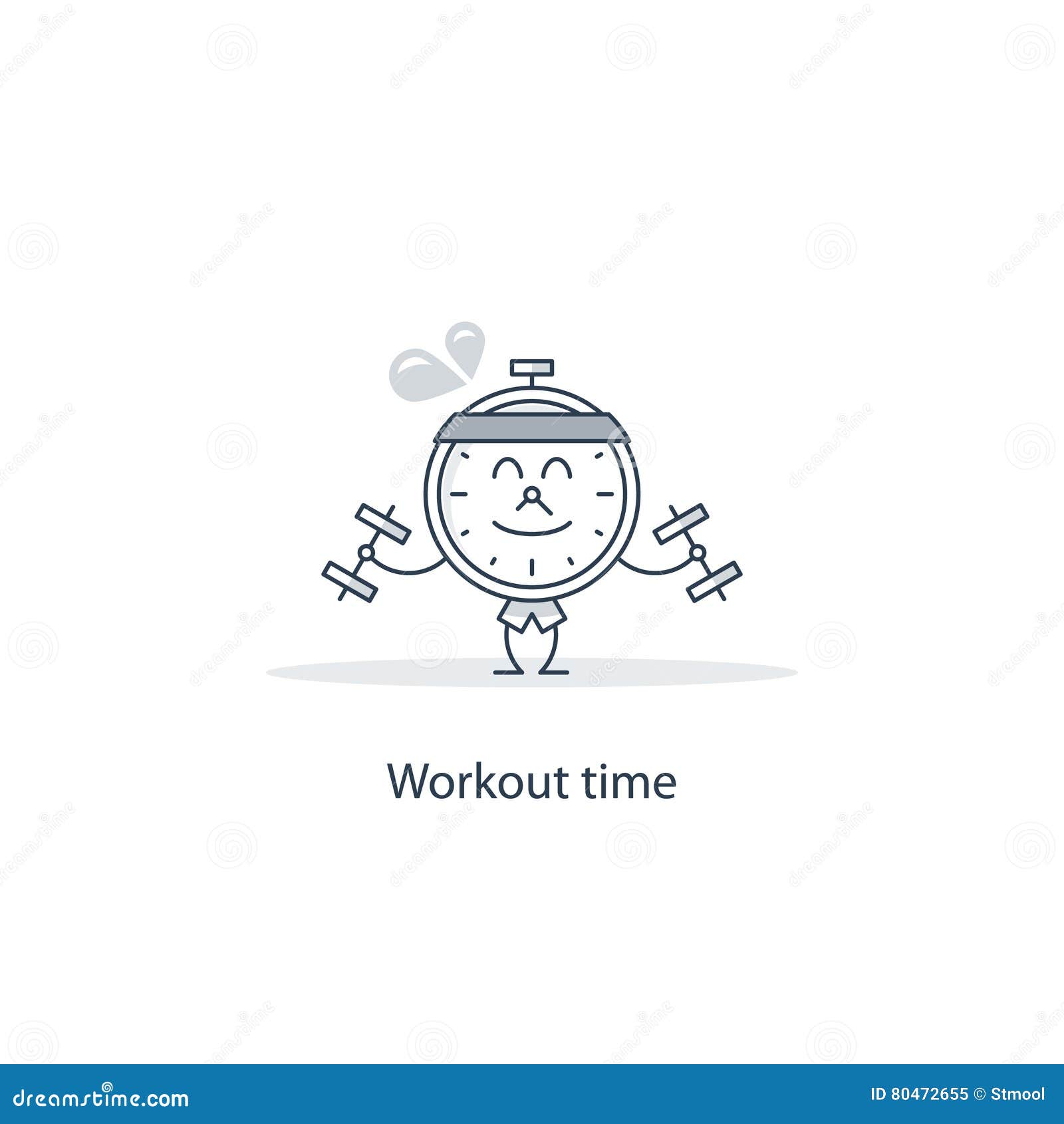 Fitness in Gym, Workout Time Stock Vector - Illustration of smiling ...