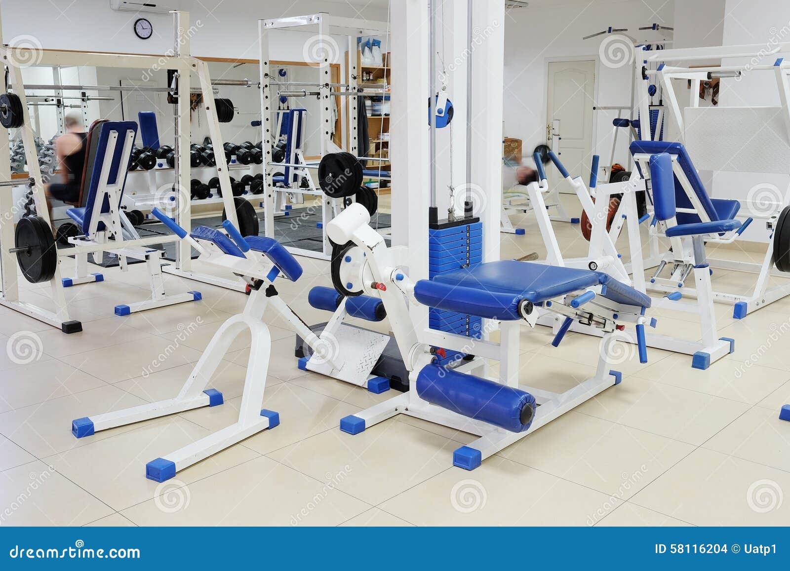 Fitness hall stock photo. Image of lifestyle, strength - 58116204