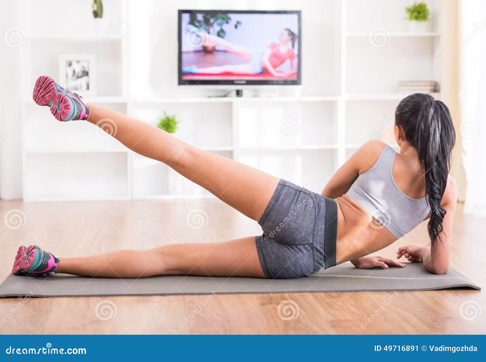 Fitness At Home Stock Image Image Of Adult Diet Female 49716891