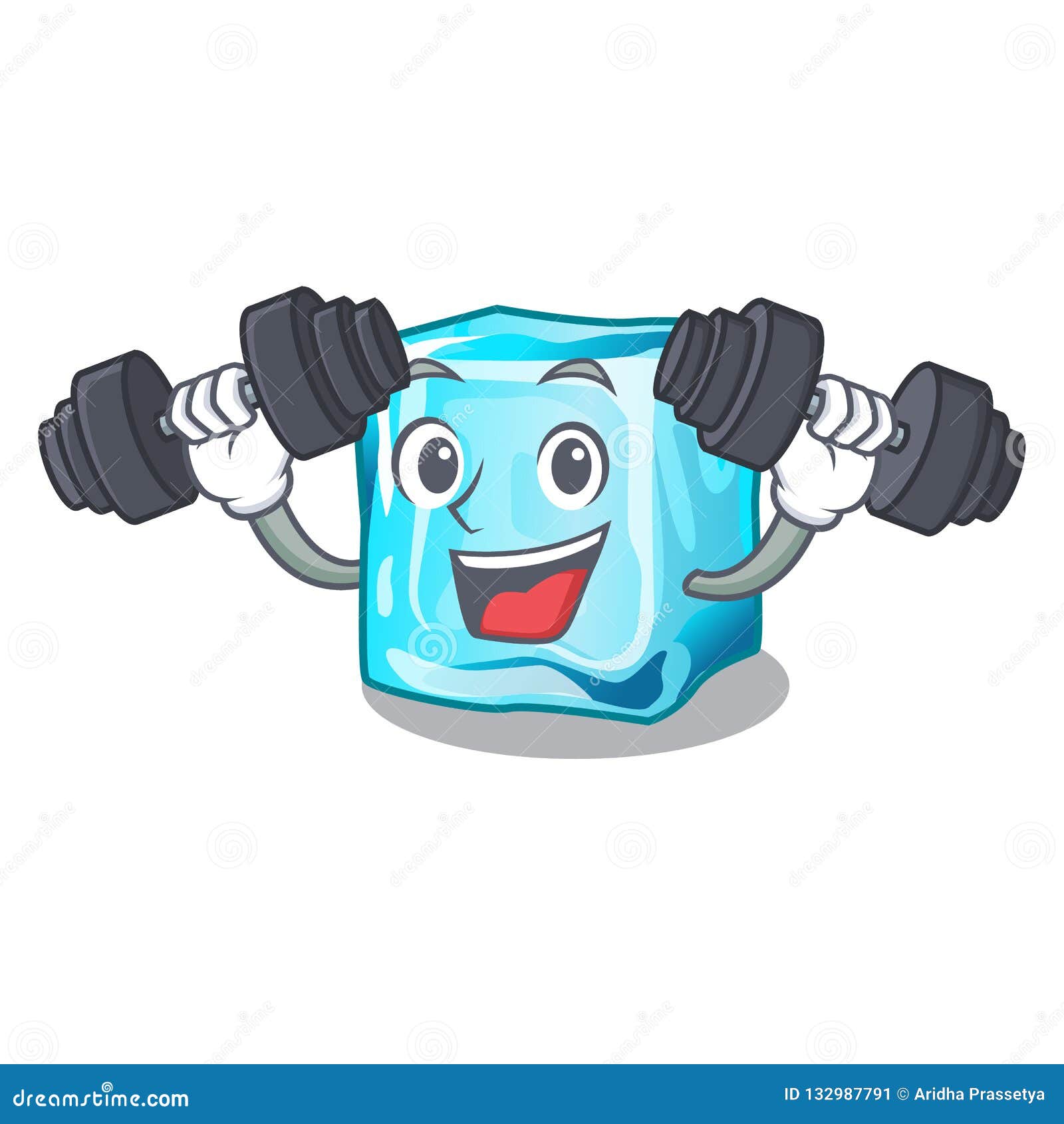 Fitness Ice Cubes Shape on the Cartoon Stock Vector - Illustration of ...