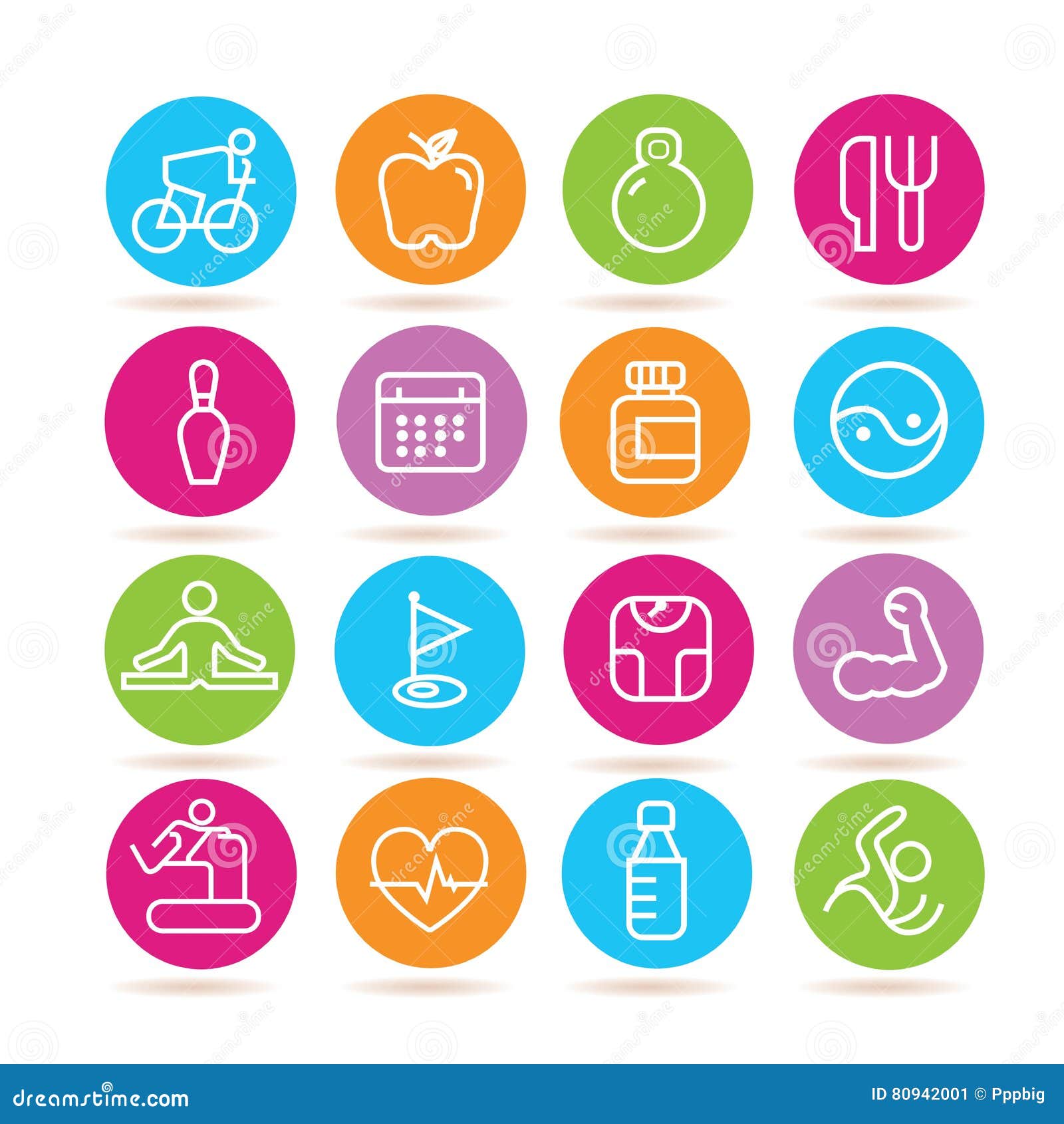 Fitness icons stock illustration. Illustration of exercise - 80942001