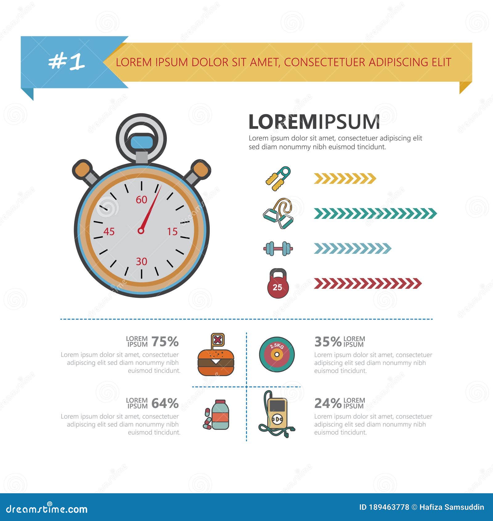 Fitness Infographic. Sport Lifestyle Healthy People Making Exercises In ...
