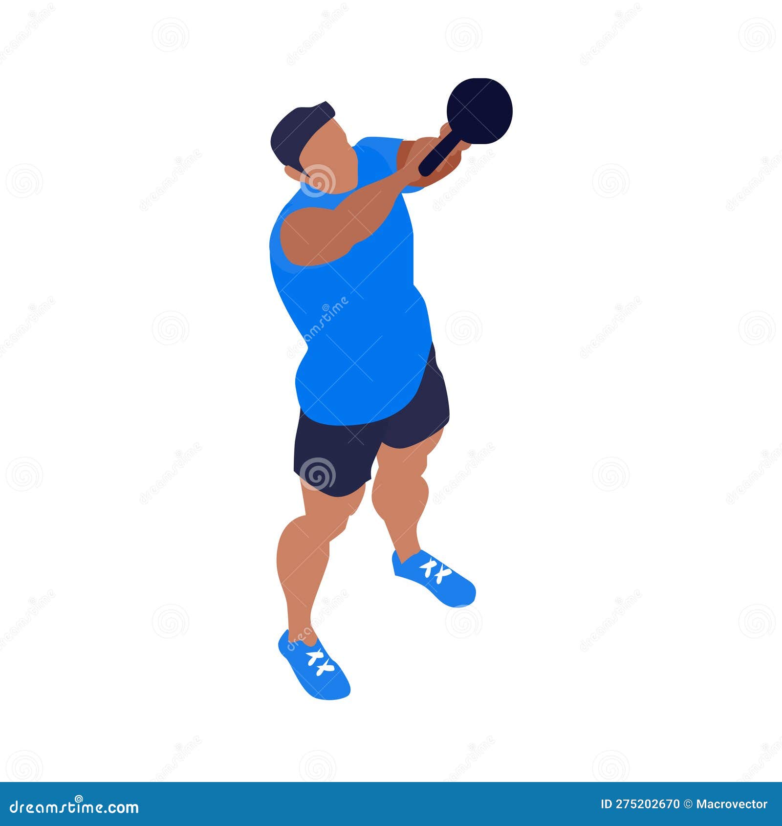 Fitness Isometric Illustration Stock Vector - Illustration of power ...