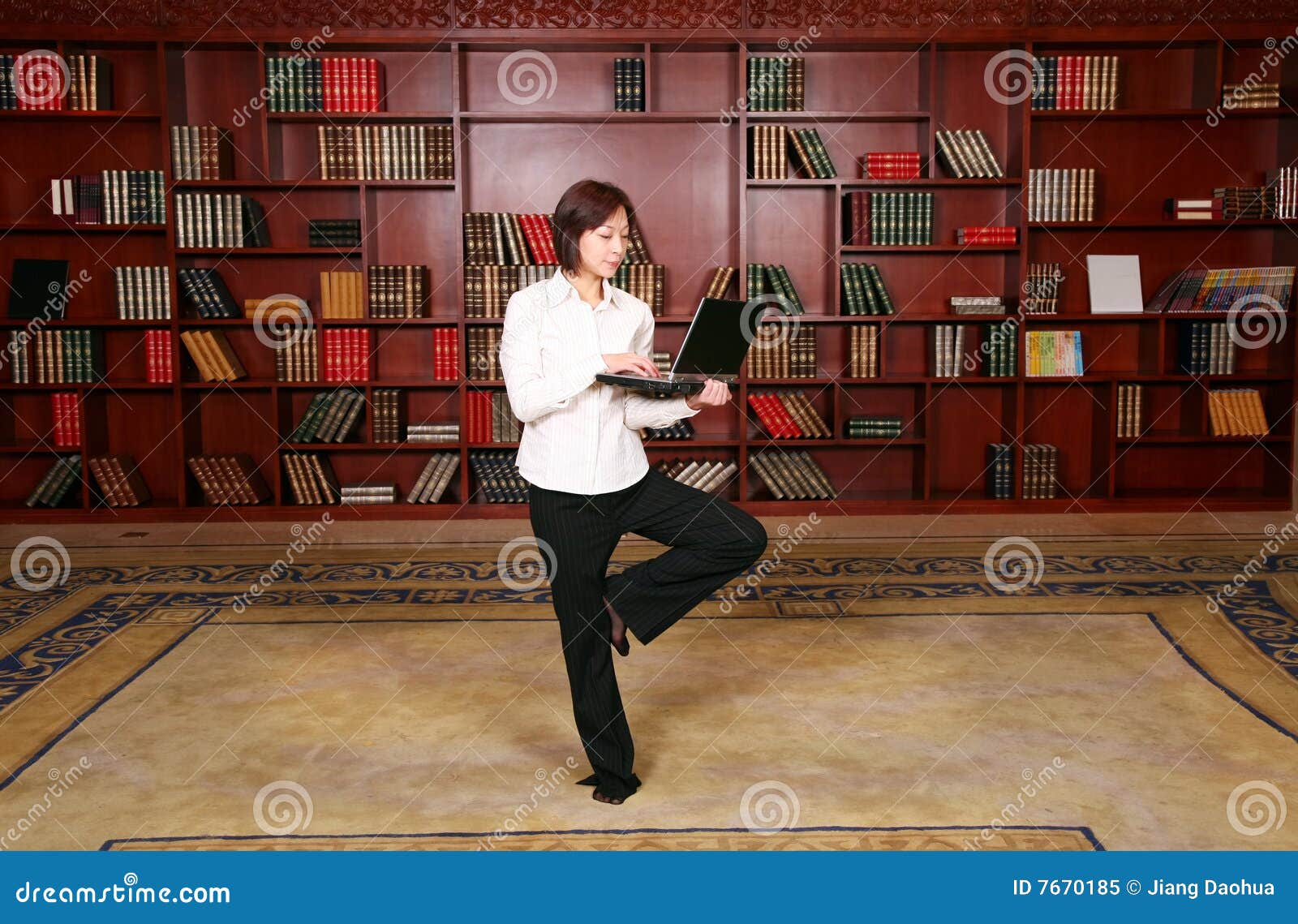 Fitness in library stock image. Image of dance, health - 7670185