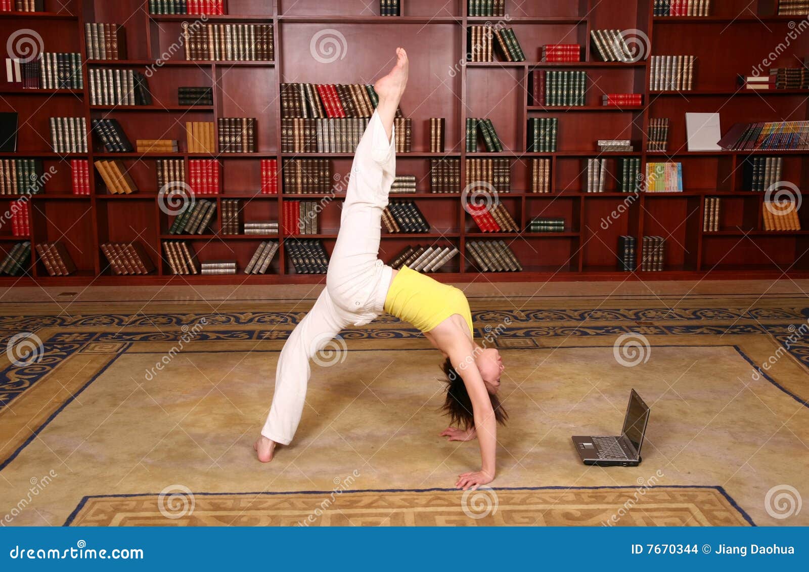 Fitness in library stock photo. Image of dance, gymnastic - 7670344