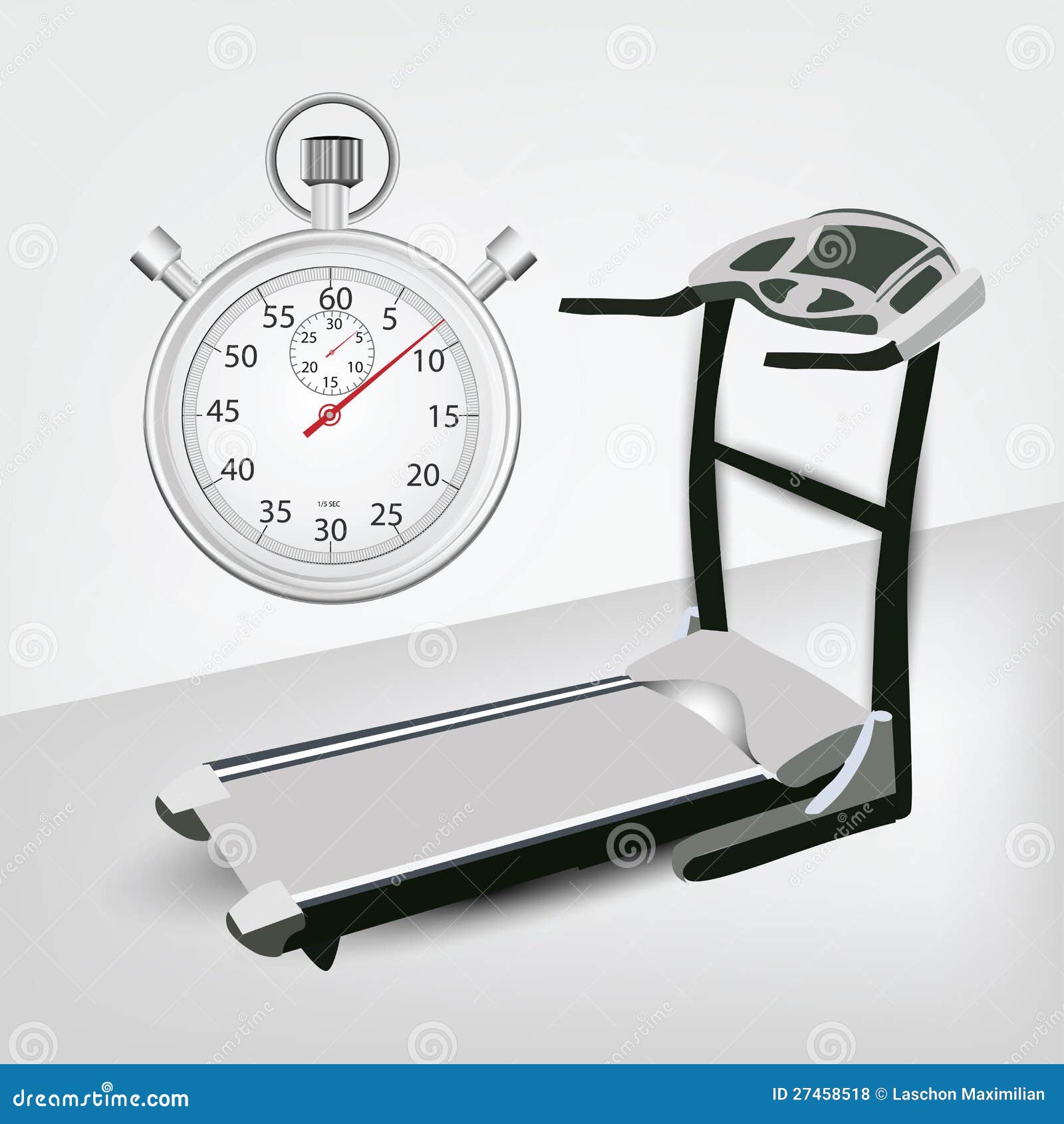 Fitness machine with Timer stock vector. Illustration of energy - 27458518