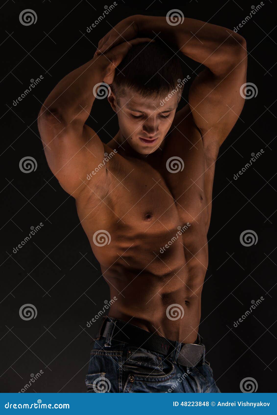 Fitness male torso stock photo. Image of macho, bodybuilder - 48223848