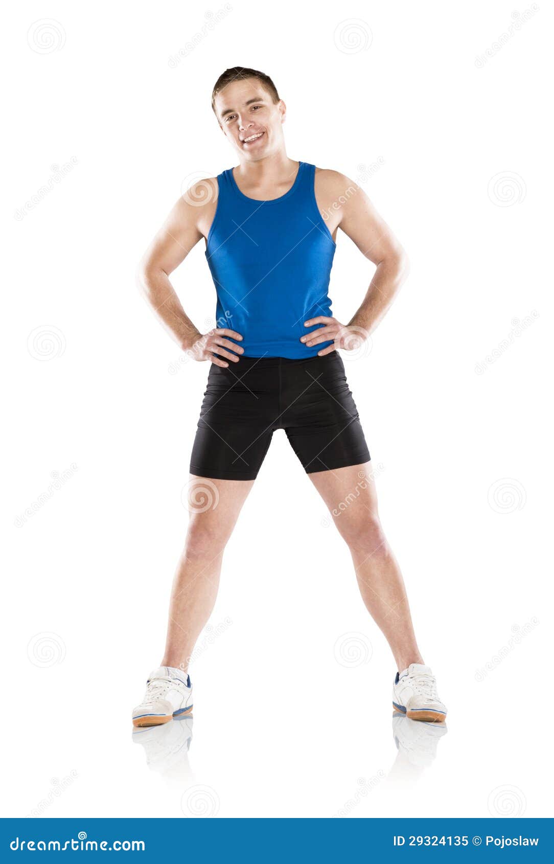 Fitness man stock image. Image of blue, body, muscle - 29324135