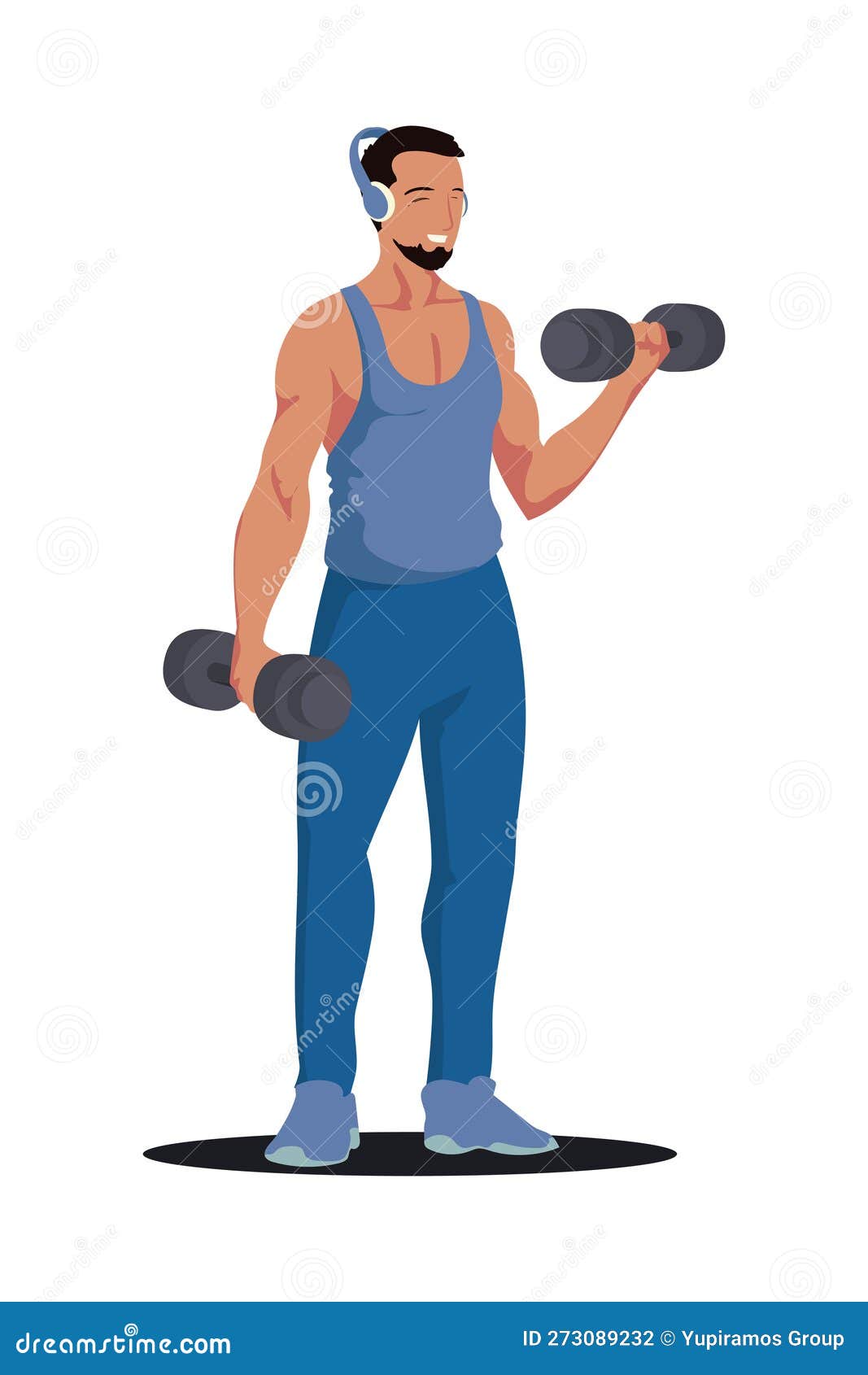 Fitness man illustration stock vector. Illustration of work - 273089232