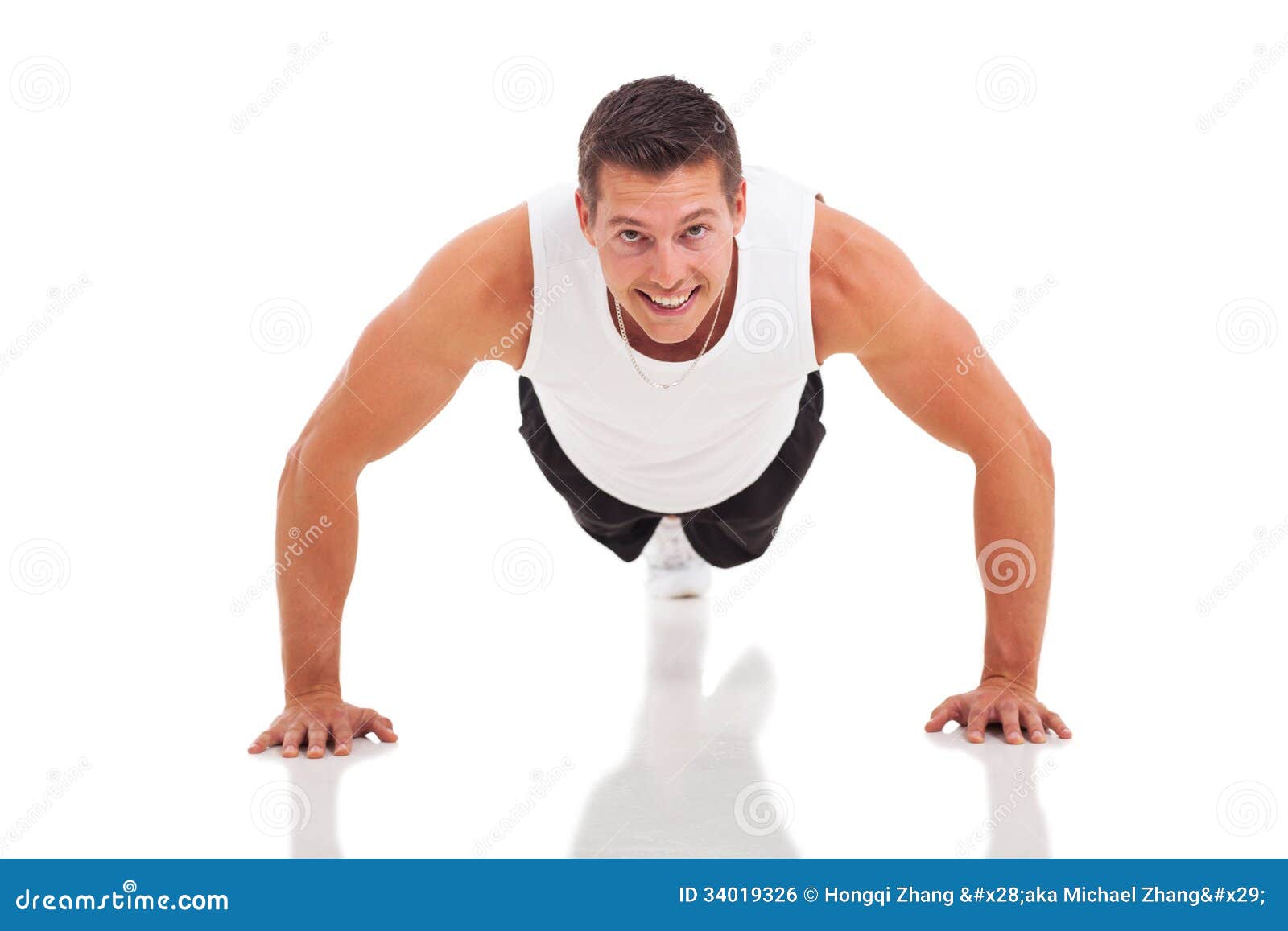 Fitness Man Push Ups Royalty Free Stock Image - Image: 34019326
