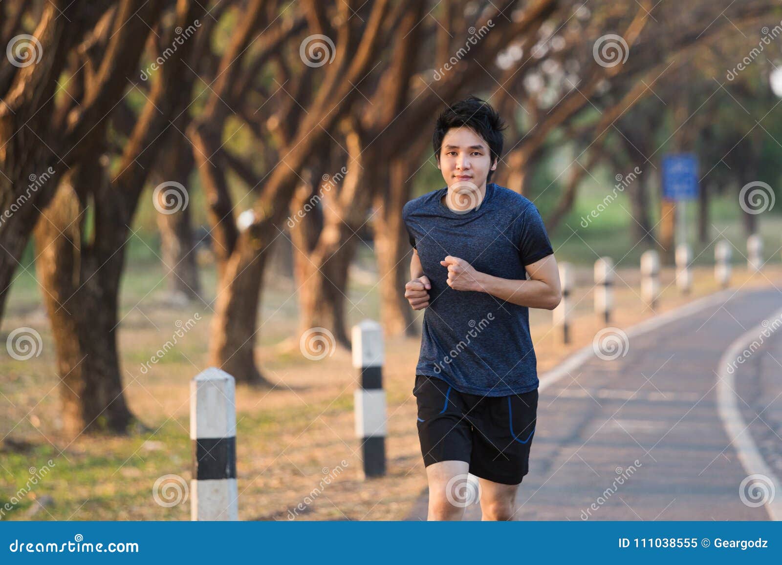 Fitness Man Running in Park Stock Image - Image of park, runner: 111038555