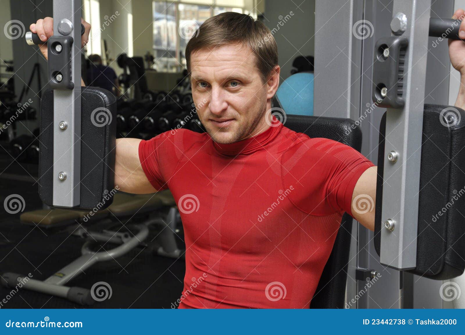 Fitness men exercising stock photo. Image of active, club - 23442738