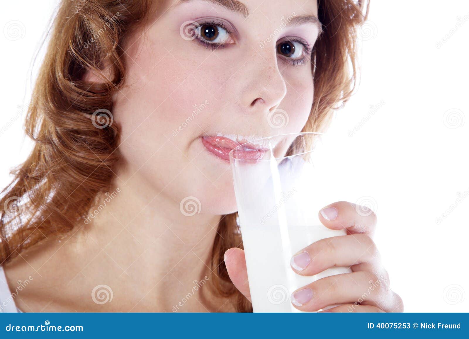 Fitness Model Drinking a Milk Stock Image - Image of fitness, drinking ...