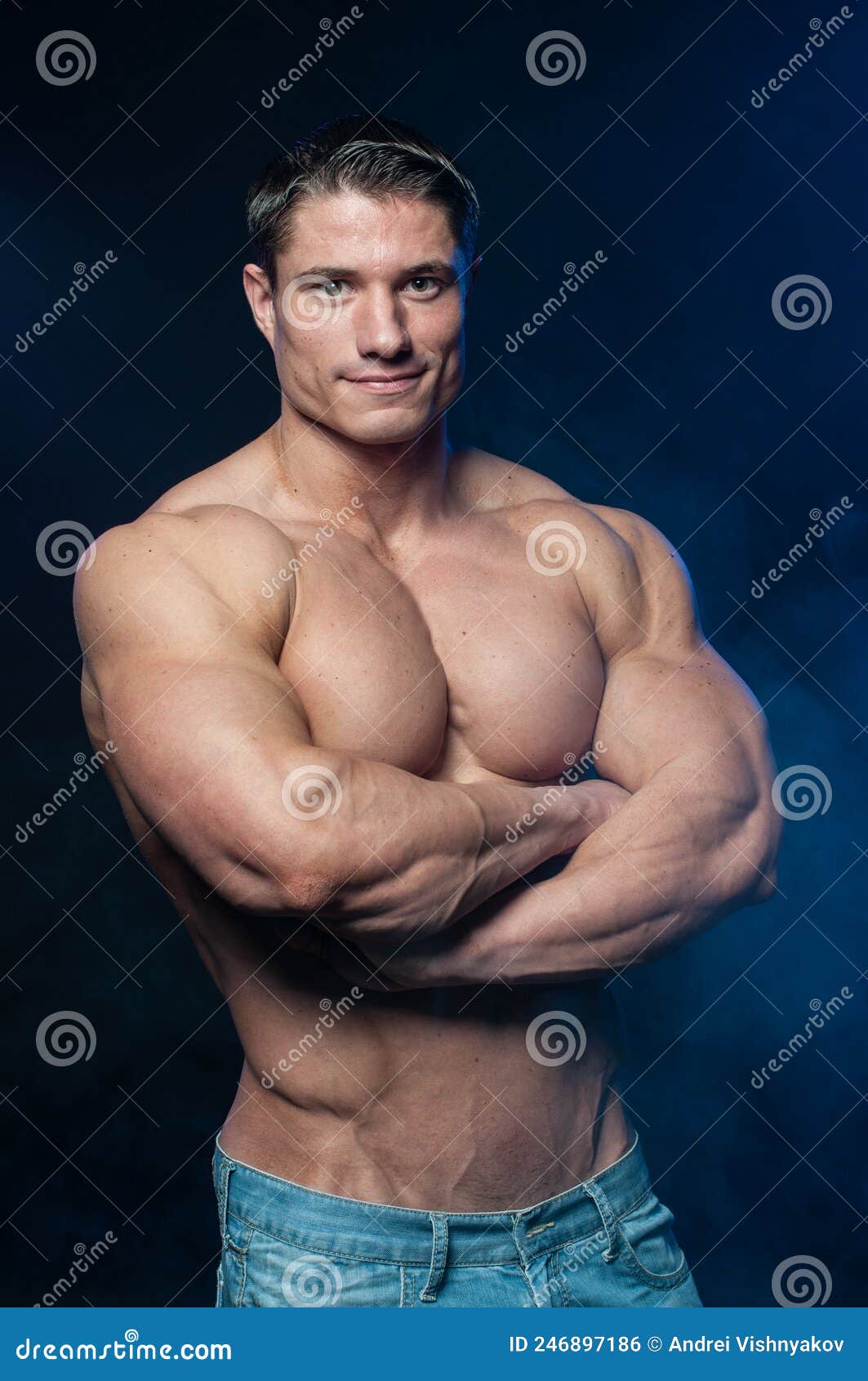 Fitness model stock photo. Image of pack, macho, buff - 246897186
