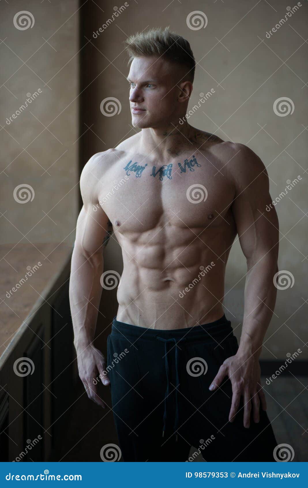 Fitness model stock image. Image of muscle, pecs, buff - 98579353