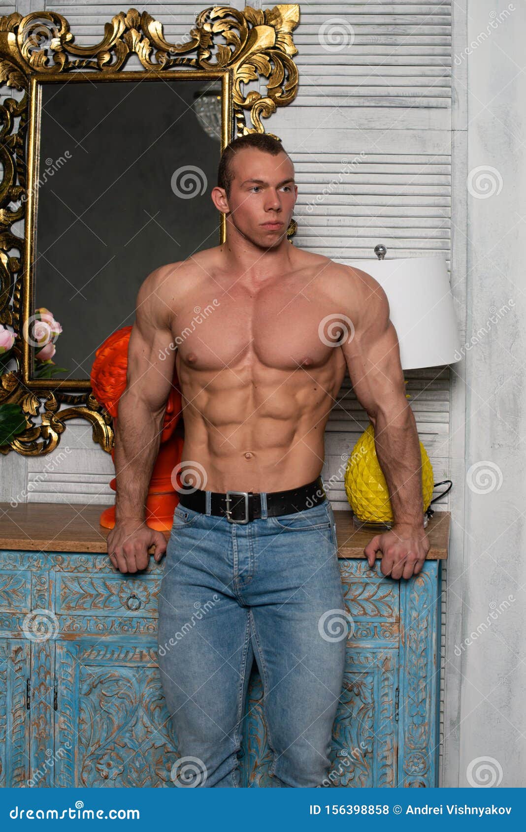 Fitness model stock photo. Image of exercising, stomach - 156398858