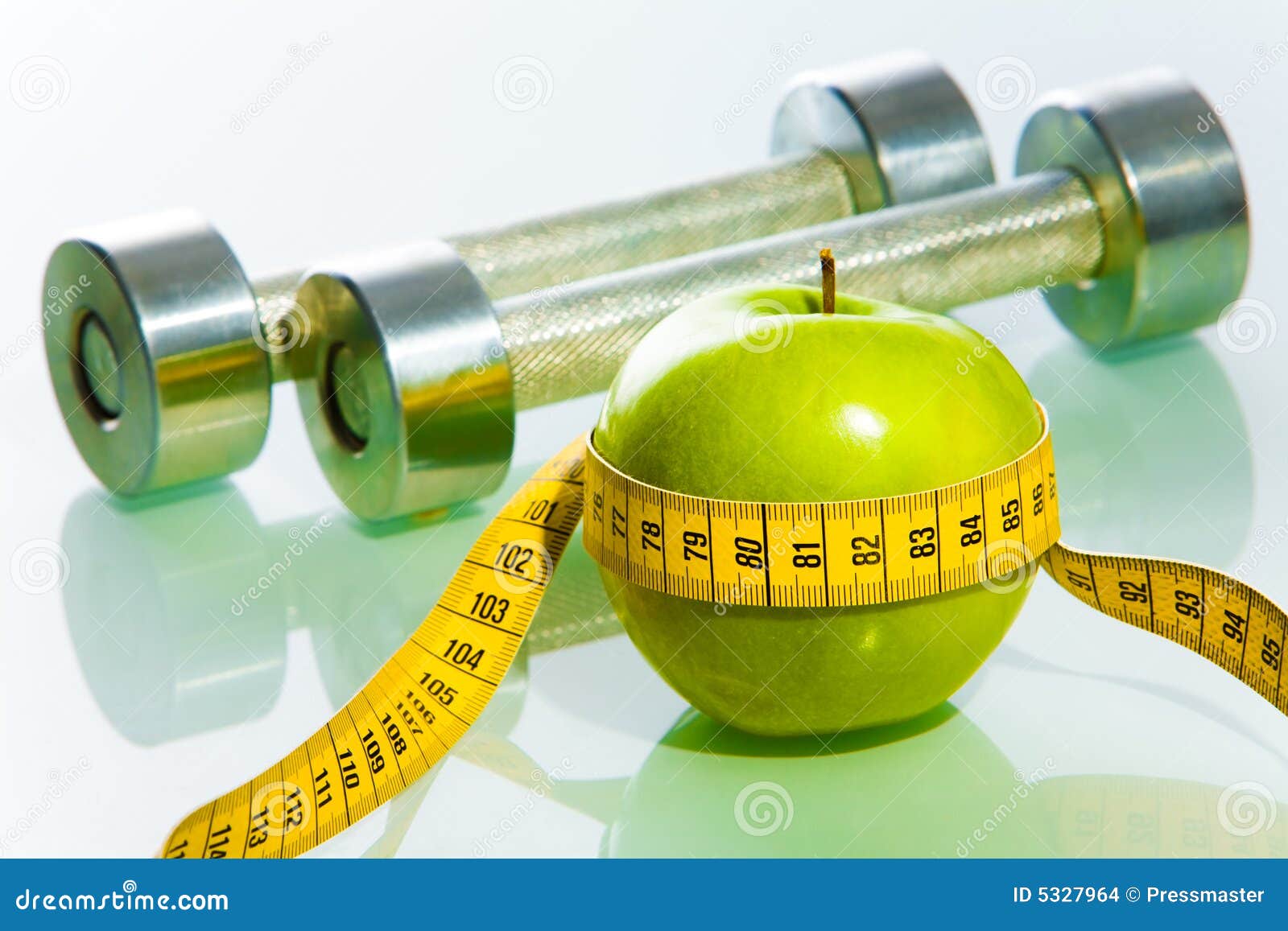 Fitness objects stock photo. Image of color, eating, closeup - 5327964