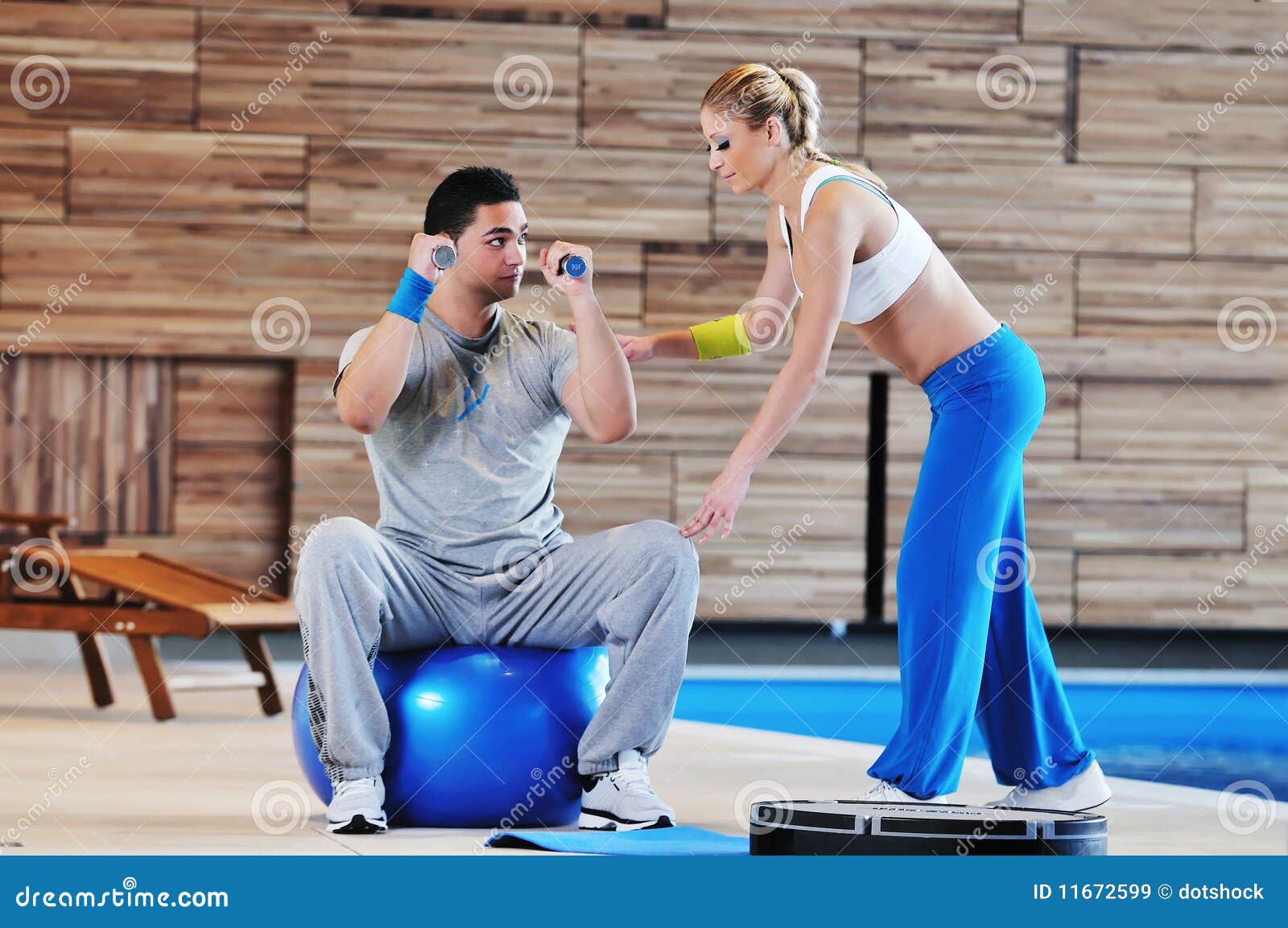 Fitness personal trainer stock image. Image of athlete - 11672599