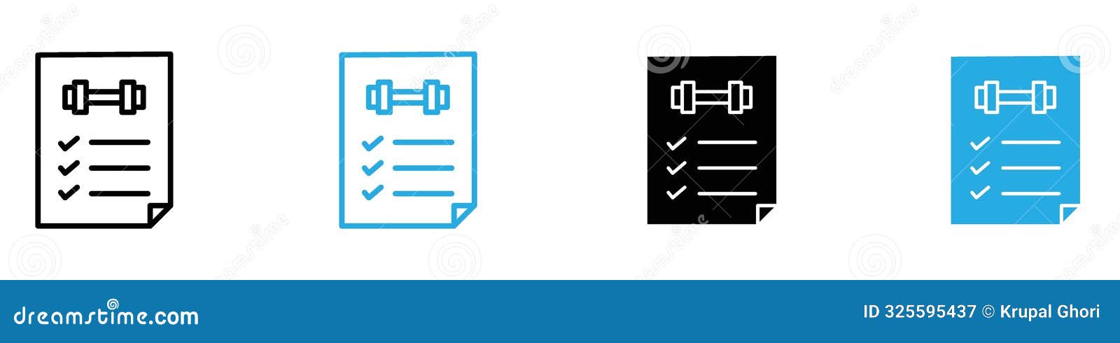 Fitness Plan Icon for Workout Routines, Health Goals, and Exercise ...