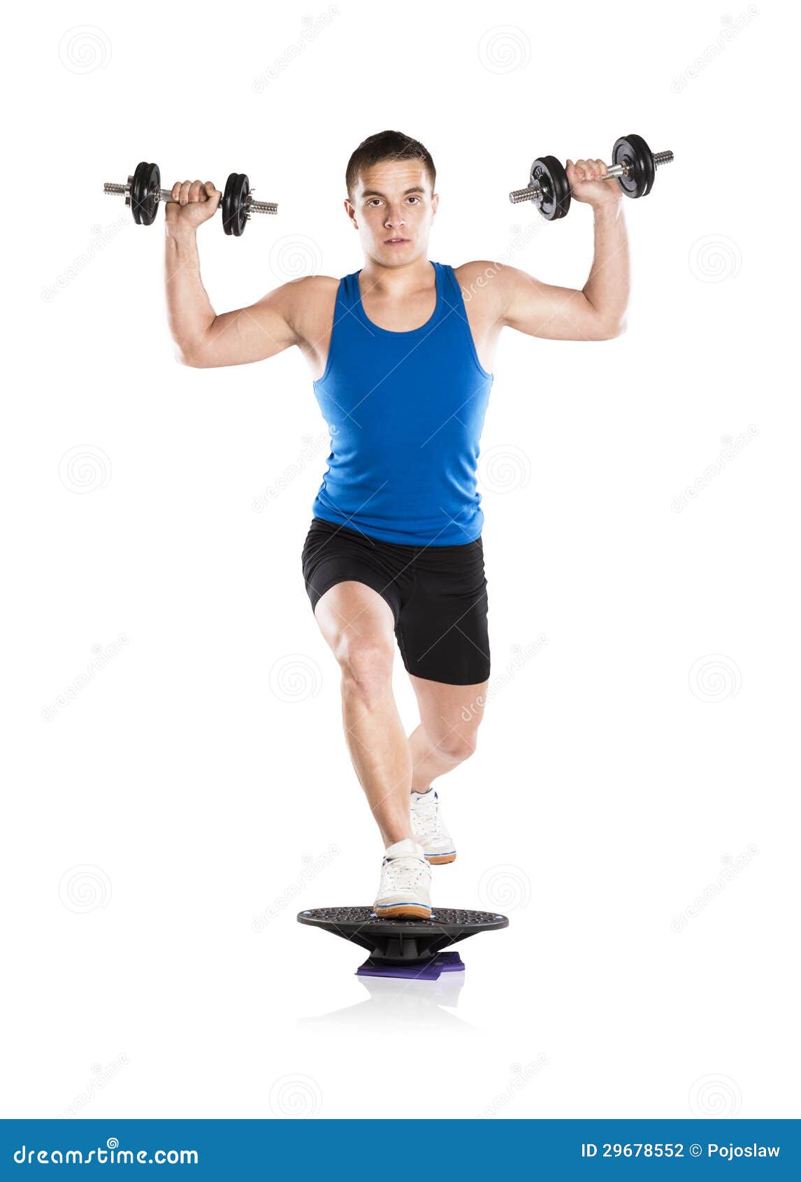 Fitness portrait stock photo. Image of person, blue, athletic - 29678552